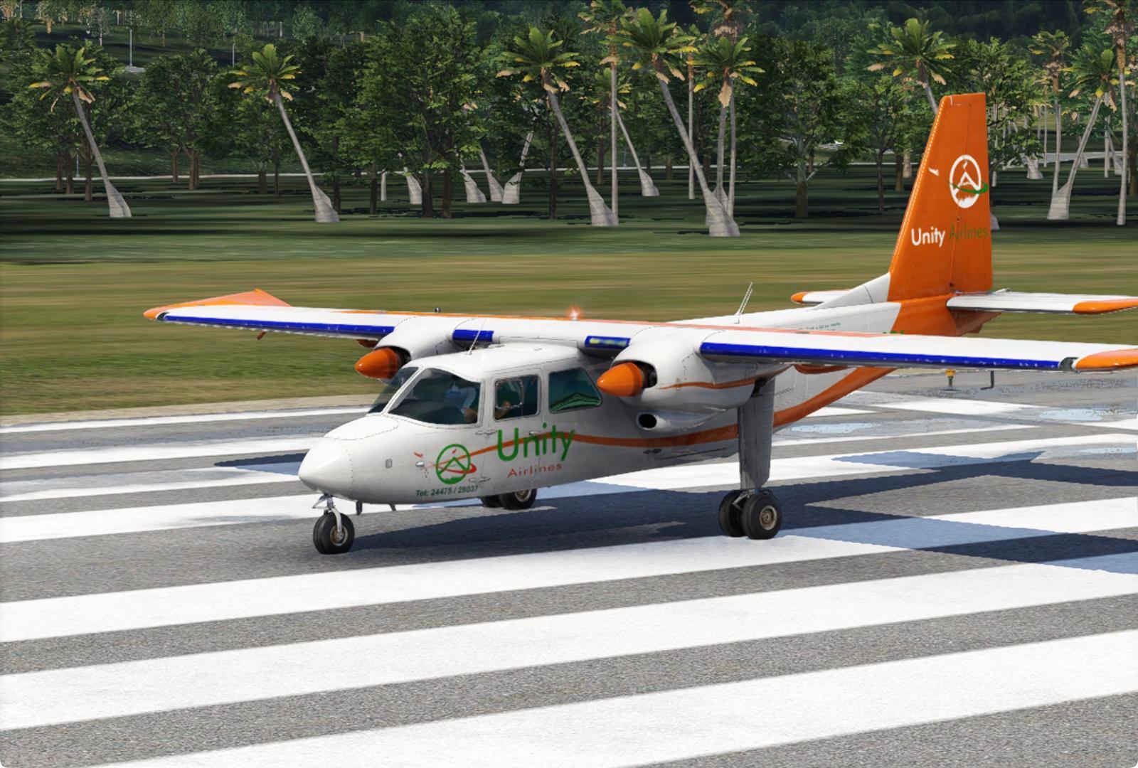 Unity Airlines YJ-006 Livery for Thranda Islander. - BN-2A Islander ...