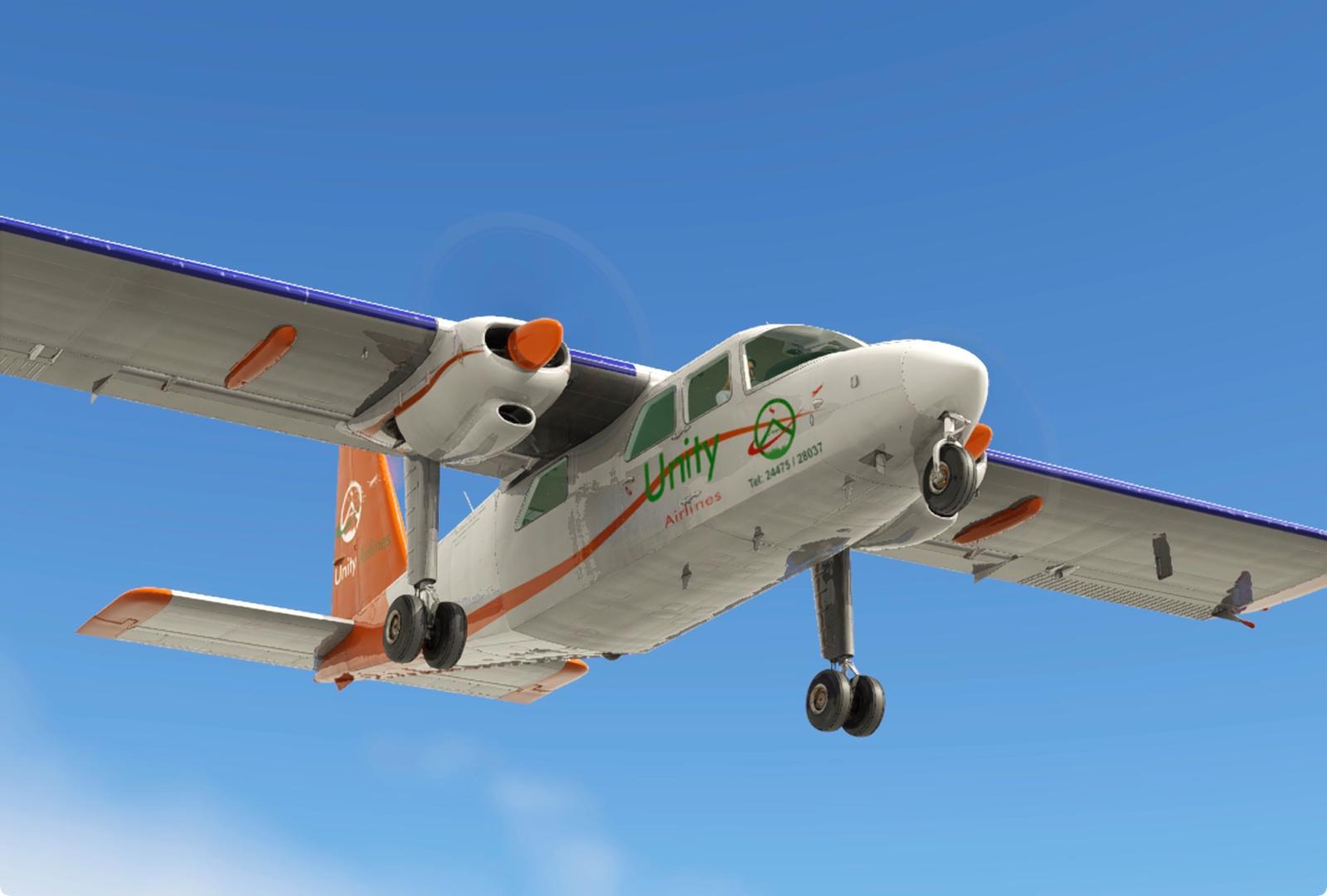 Unity Airlines YJ-006 Livery for Thranda Islander. - BN-2A Islander ...