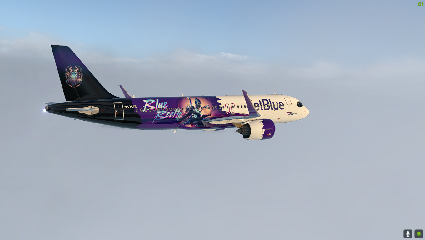 jetBlue "Blue Beetle" livery for Toliss A320 Neo - Toliss A320 - X ...
