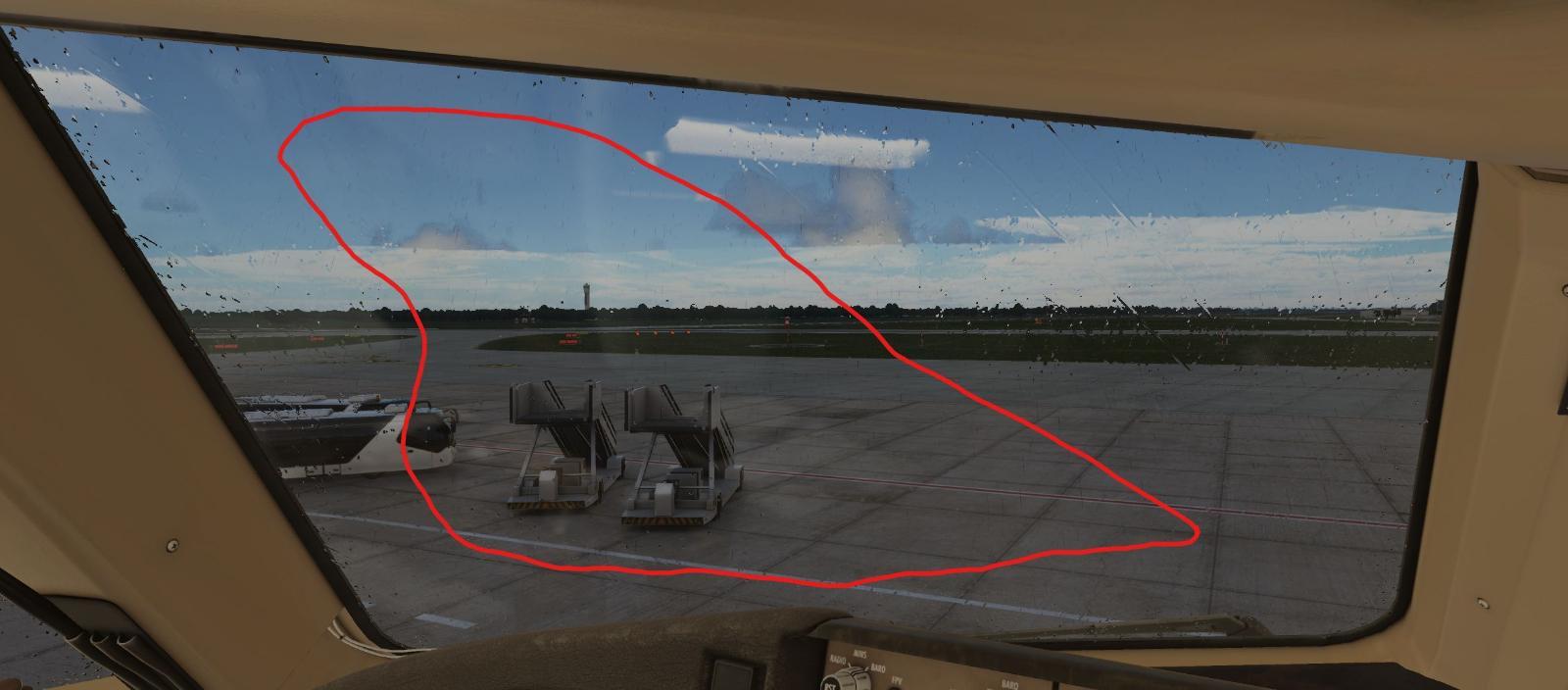 Rain effect partially missing on the captain's windshield - FIXED - X ...
