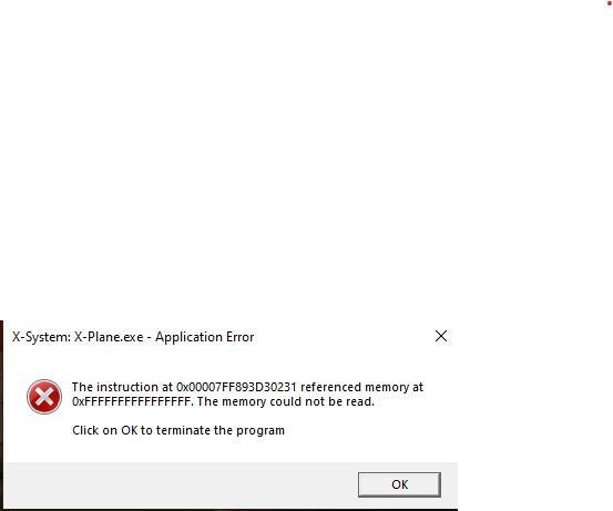 [fixed] Error after closing simulator - FIXED - X-Plane.Org Forum