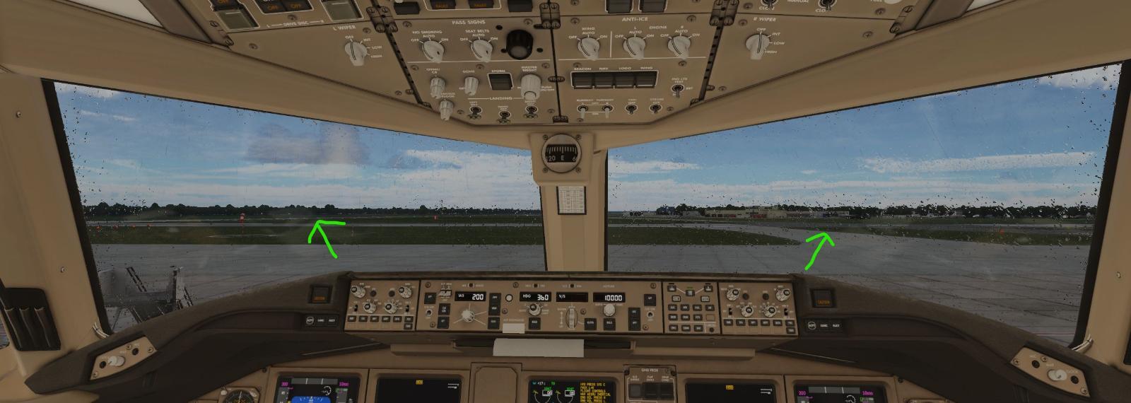 Rain effect partially missing on the captain's windshield - FIXED - X ...