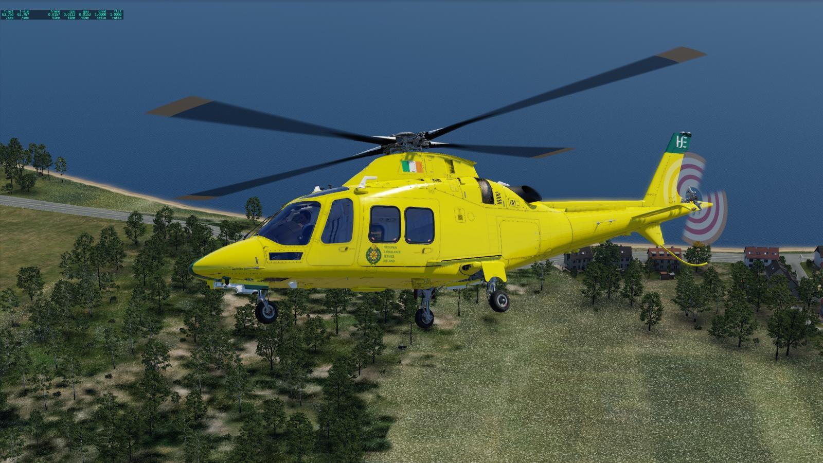 National Ambulance Service-Ireland - X-Trident AW-109 SP - X-Plane.Org ...