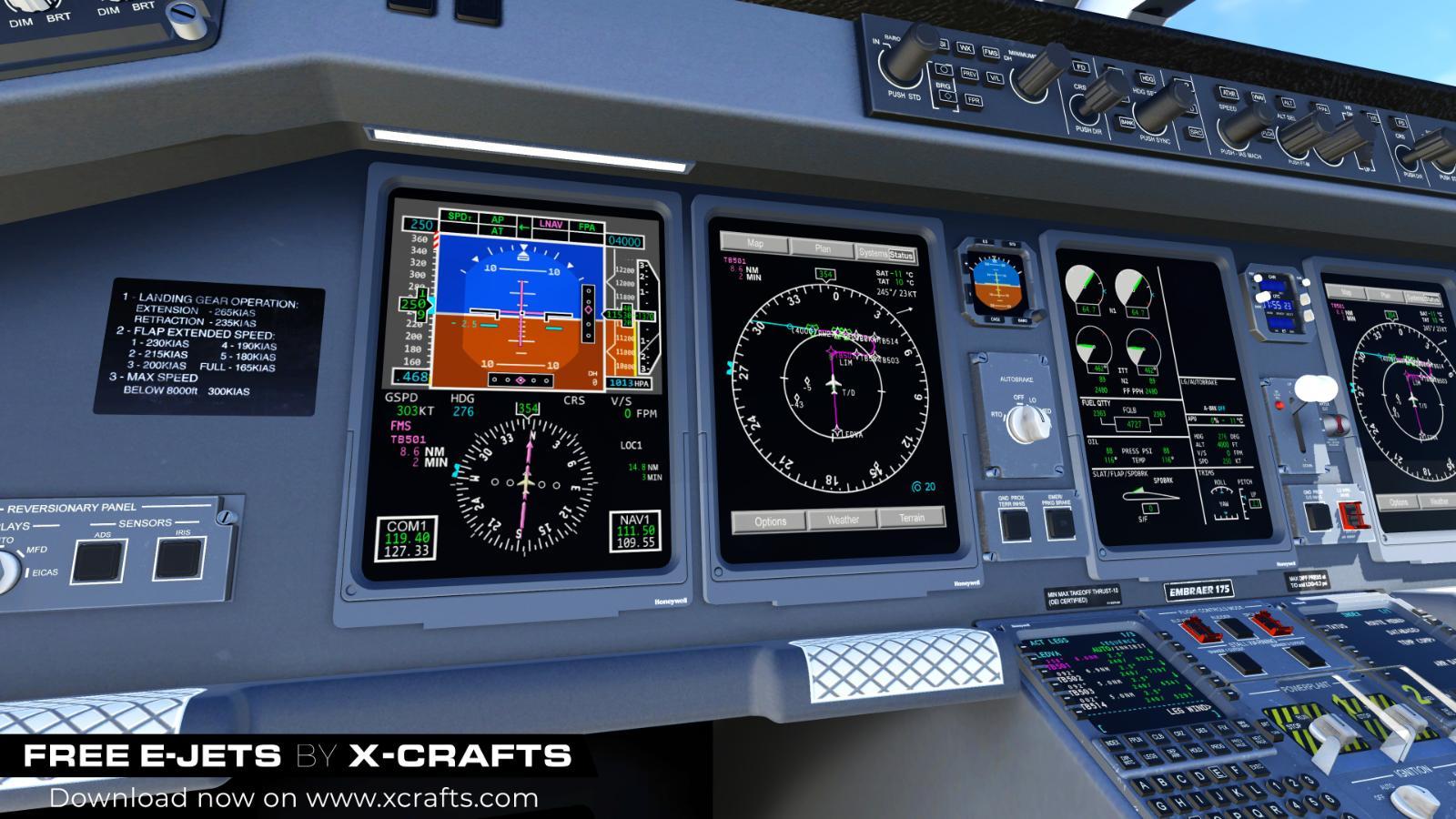 Free E-Jets by X-Crafts | Embraer E175 & E195 for XP12 - Airliners XP12 ...