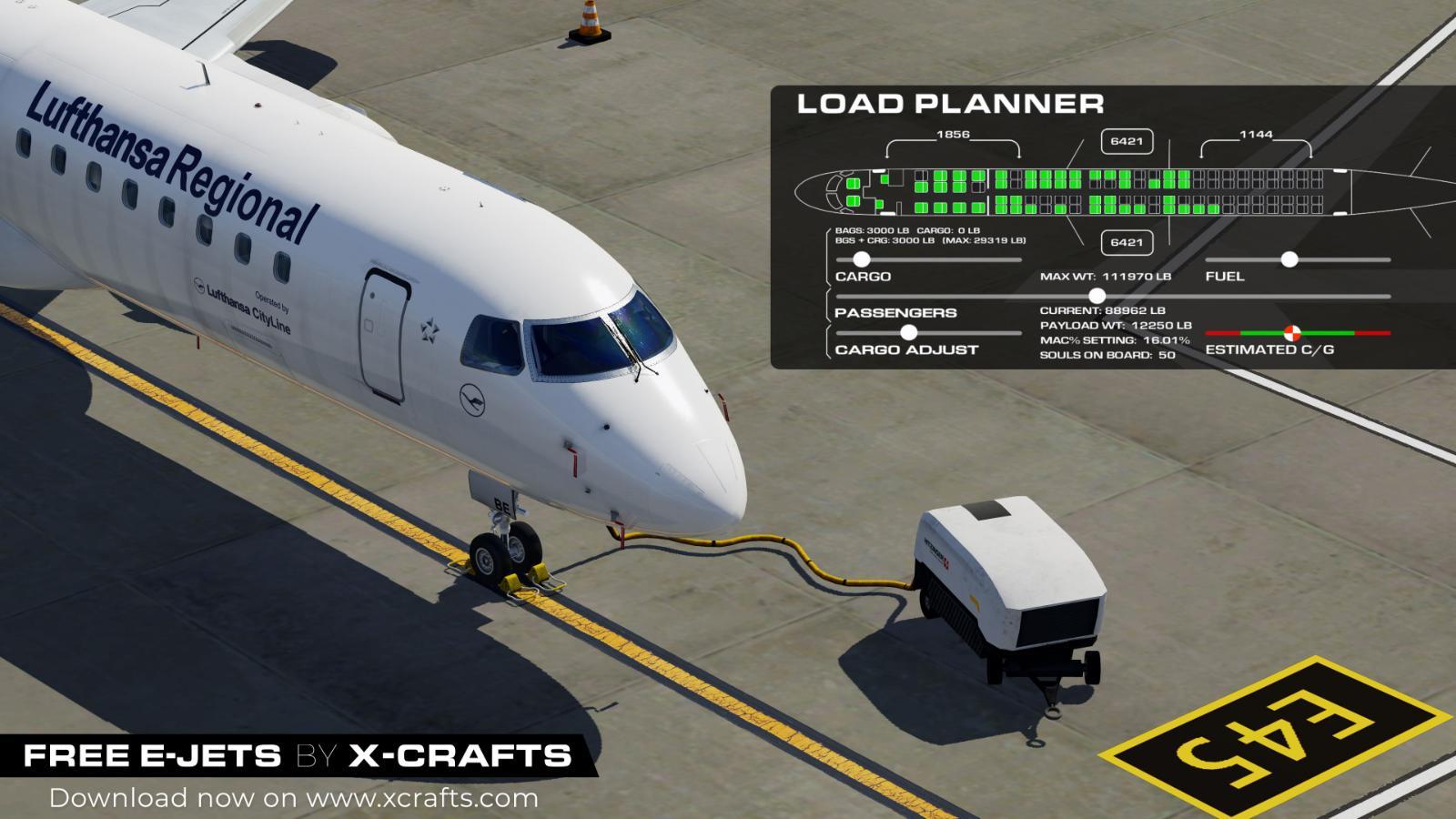 Free E-Jets by X-Crafts | Embraer E175 & E195 for XP12 - Airliners XP12 ...