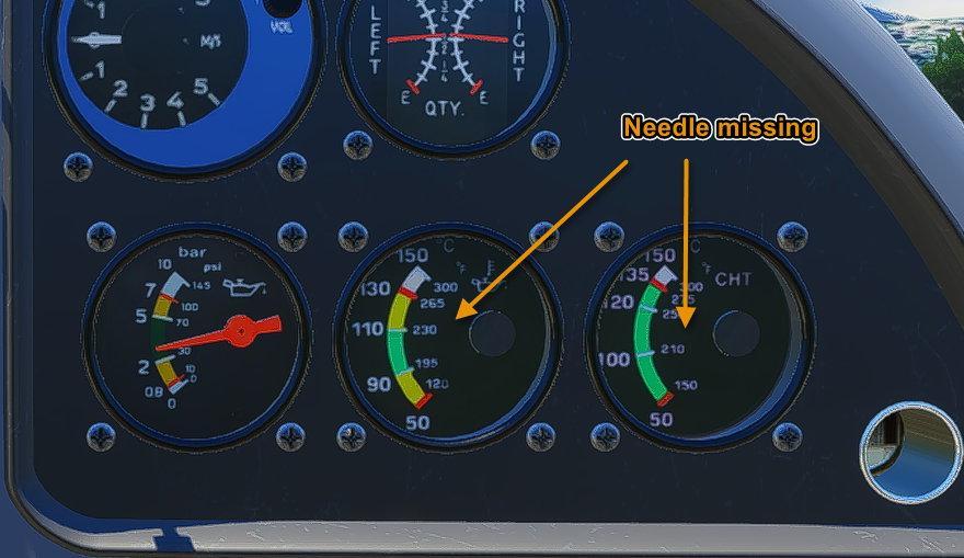 "Oil temp" and "CHT" gauge: needle are missing - Air Phoenix U-15 LSA ...