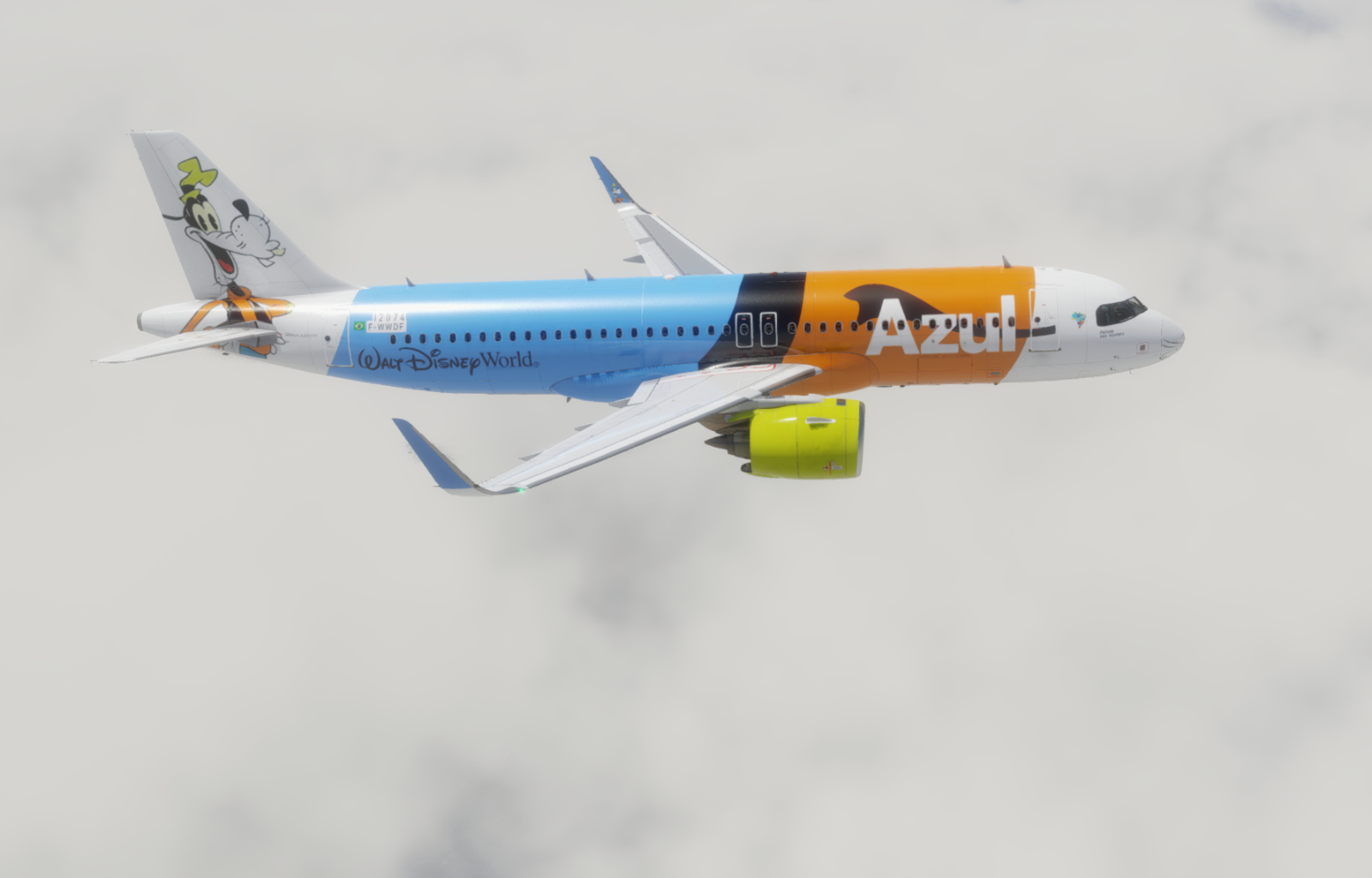 Toliss a320 Neo Azul Goofy - Walt Disney World Livery - Toliss A320 - X ...