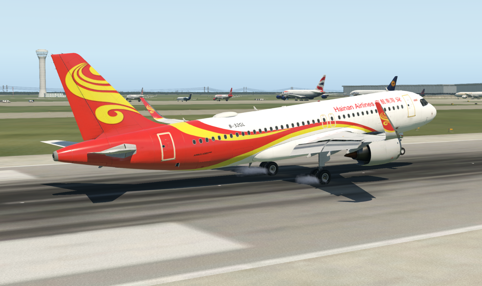 Hainan Airlines Toliss Airbus A320neo (B-32GL) Livery - Toliss A320 - X ...
