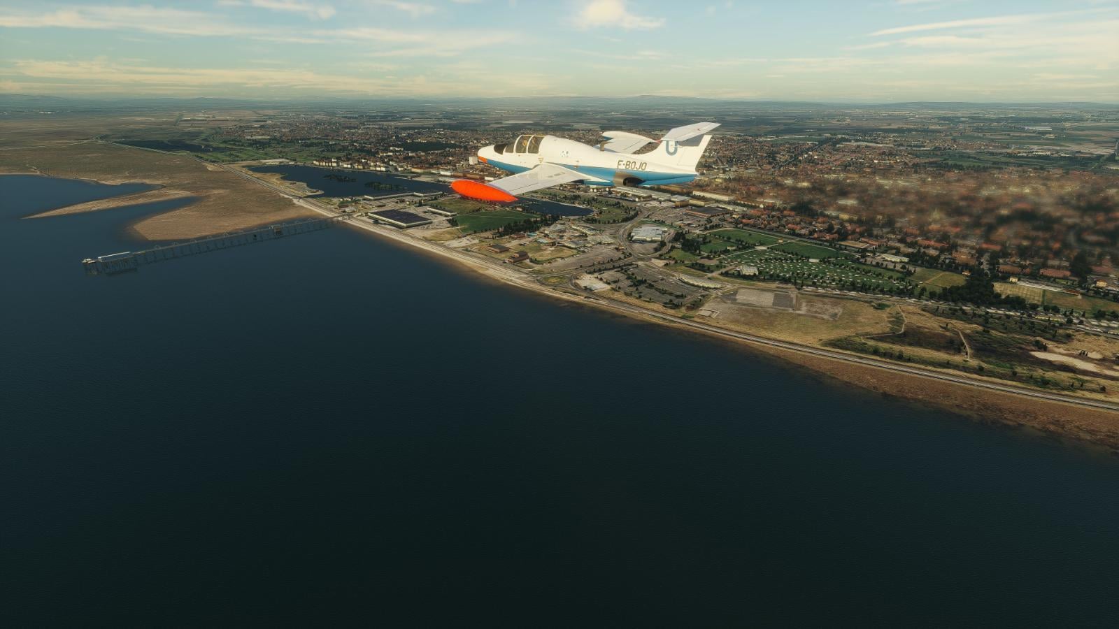 Southport Pier (VRP for Blackpool EGNH and Warton EGNO) with lighting ...