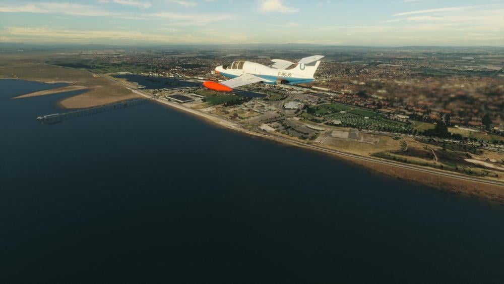 Southport Pier (VRP for Blackpool EGNH and Warton EGNO) with lighting ...