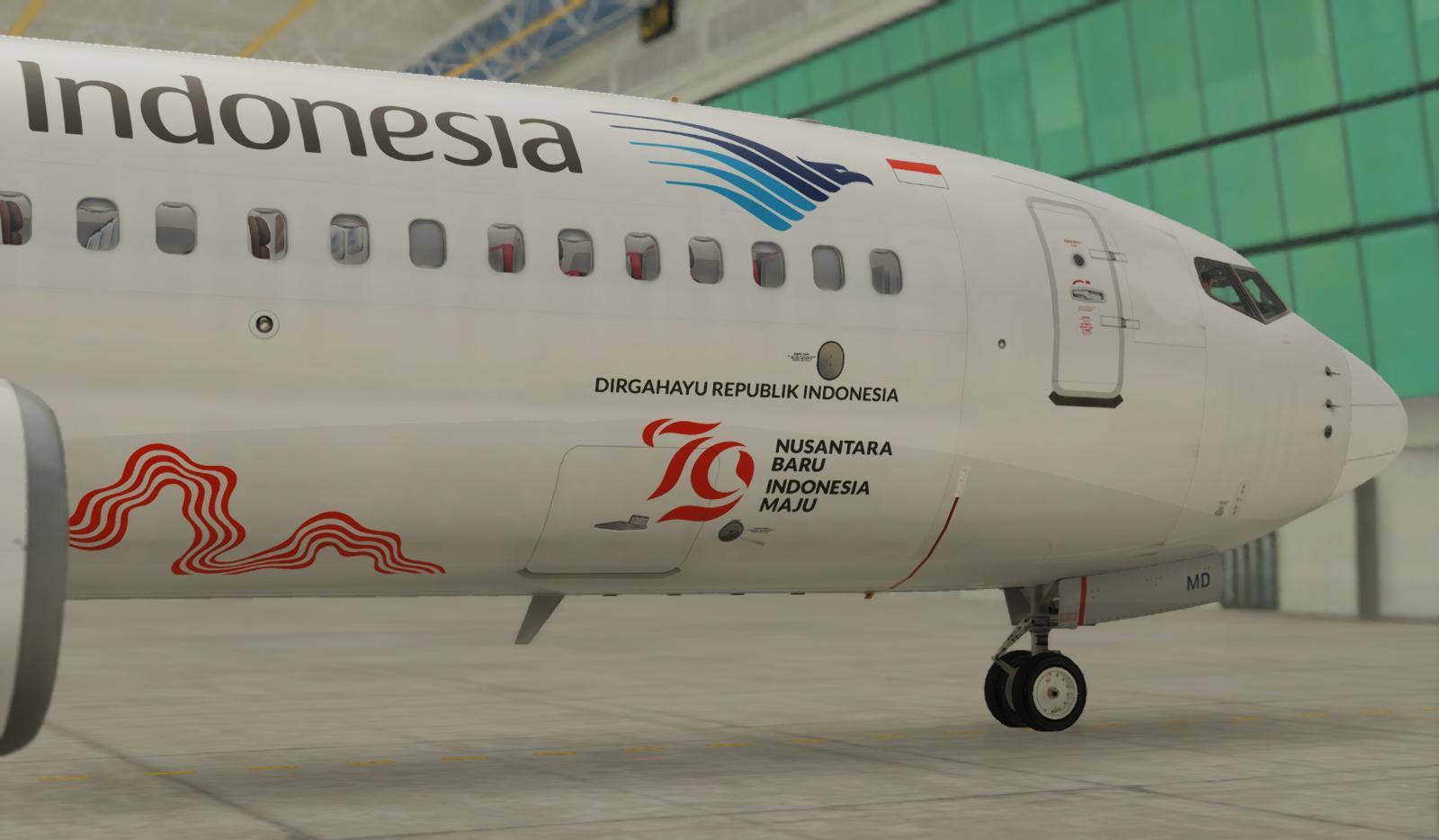 Garuda Indonesia (HUT RI 79 c/s) PK-GMD for Zibo 3.31+ - Zibo 737 - X ...