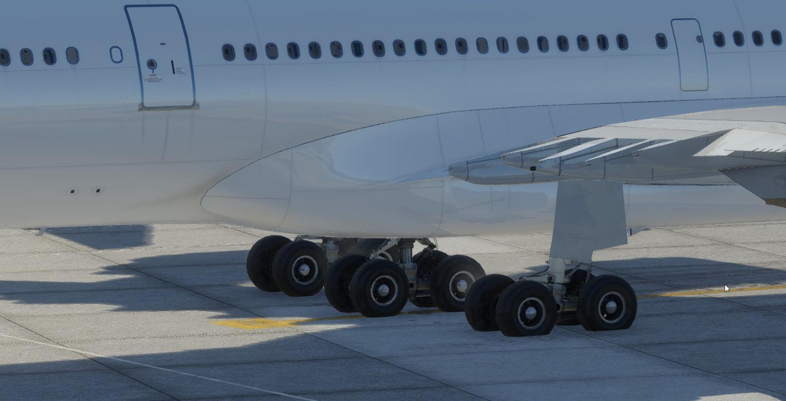 Wheels buried in runway, can’t set chocks - Airbus A340-600 - X-Plane ...