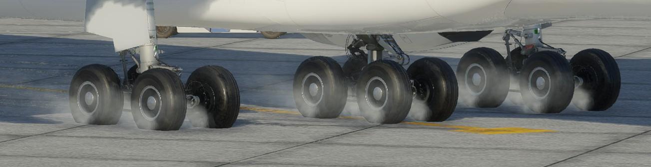Wheels buried in runway, can’t set chocks - Airbus A340-600 - X-Plane ...