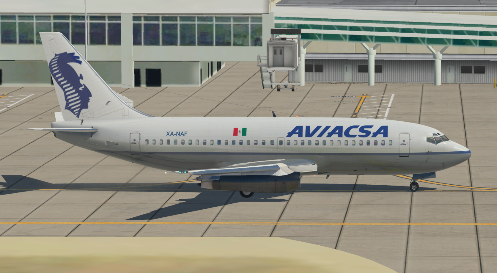 Aviacsa XA-NAF livery for FlyJsim B737-200 - Aircraft Skins - Liveries ...