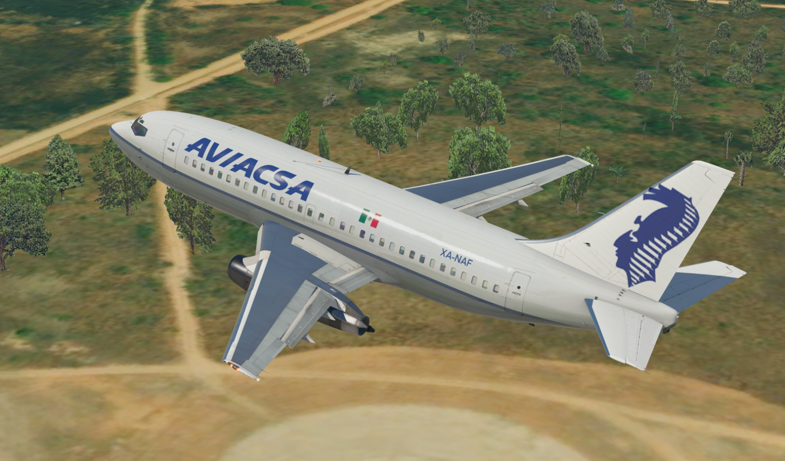 Aviacsa XA-NAF livery for FlyJsim B737-200 - Aircraft Skins - Liveries ...