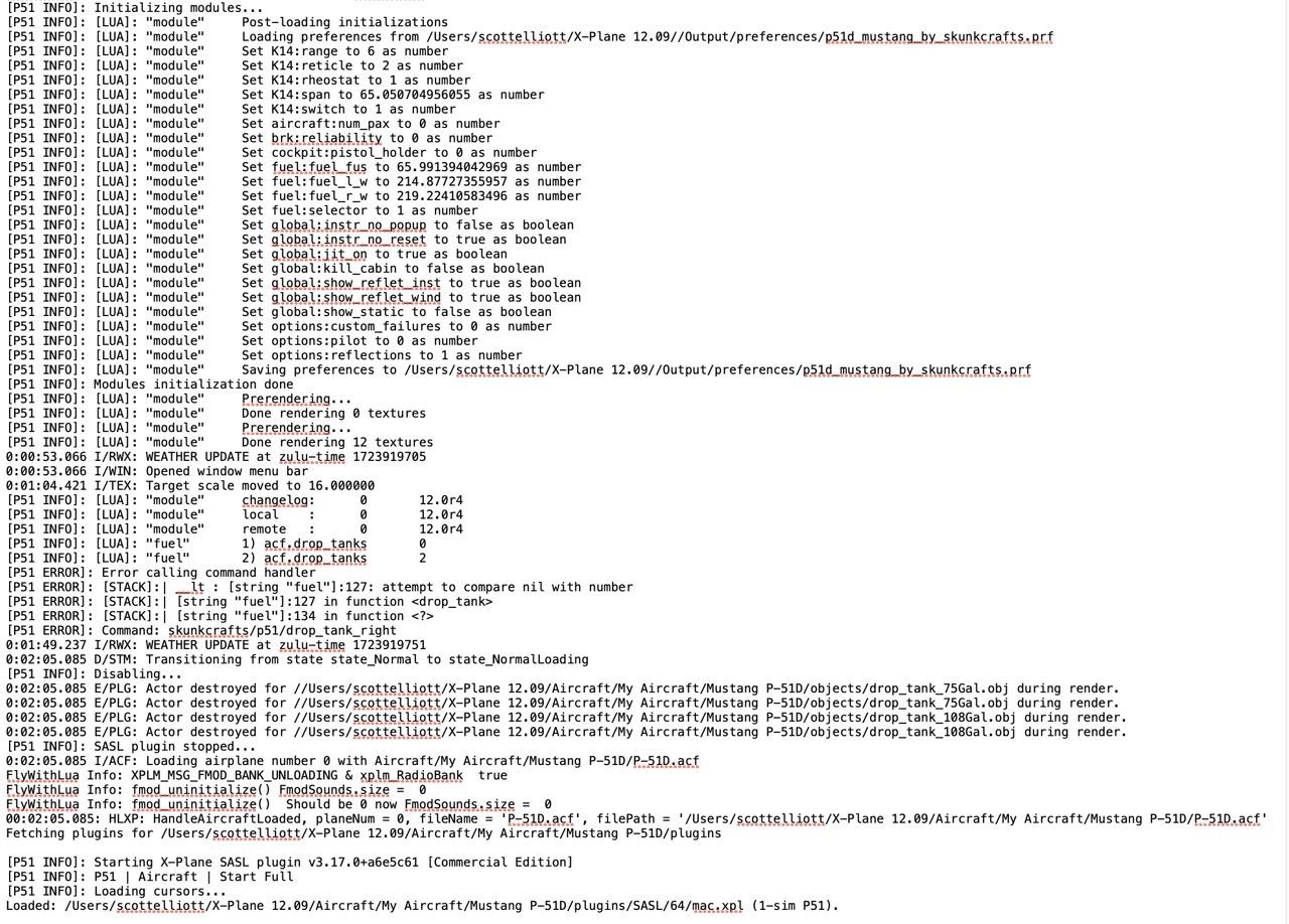 SASL crash when releasing drop tanks - North American P51-D Mustang ...