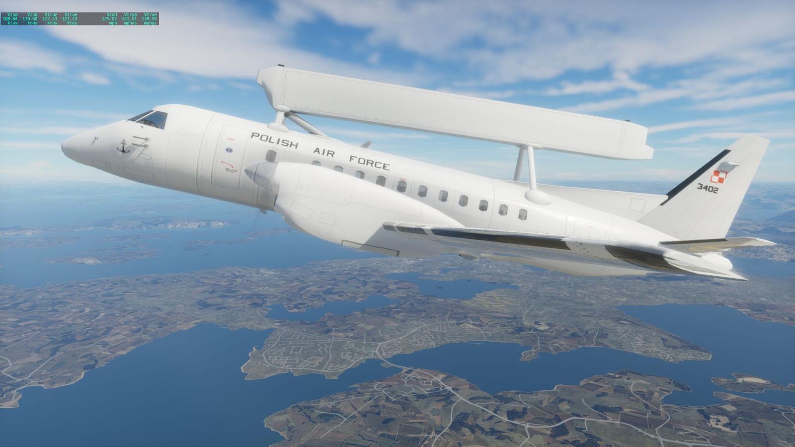 Polish Air Force SAAB 340 AEW using radar by Risali - Aircraft Skins ...