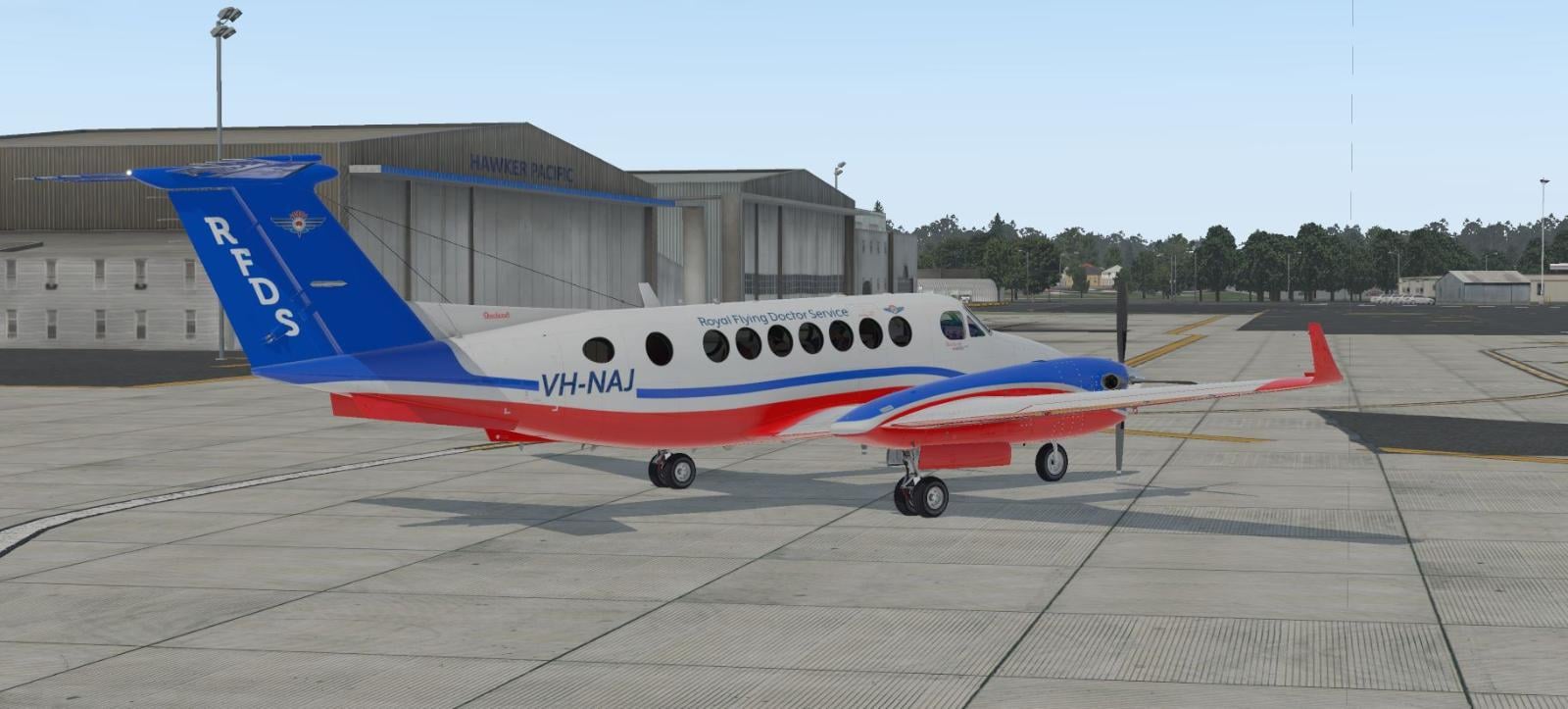 RFDS VH-NAJ (New Livery) | Airfoillabs B350 - Aircraft Skins - Liveries ...
