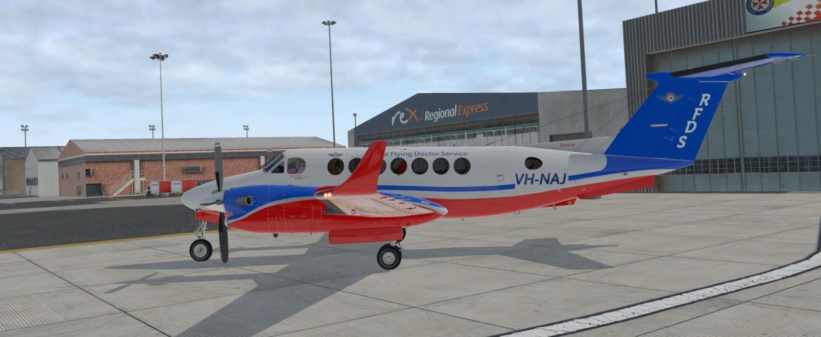 RFDS VH-NAJ (New Livery) | Airfoillabs B350 - Aircraft Skins - Liveries ...
