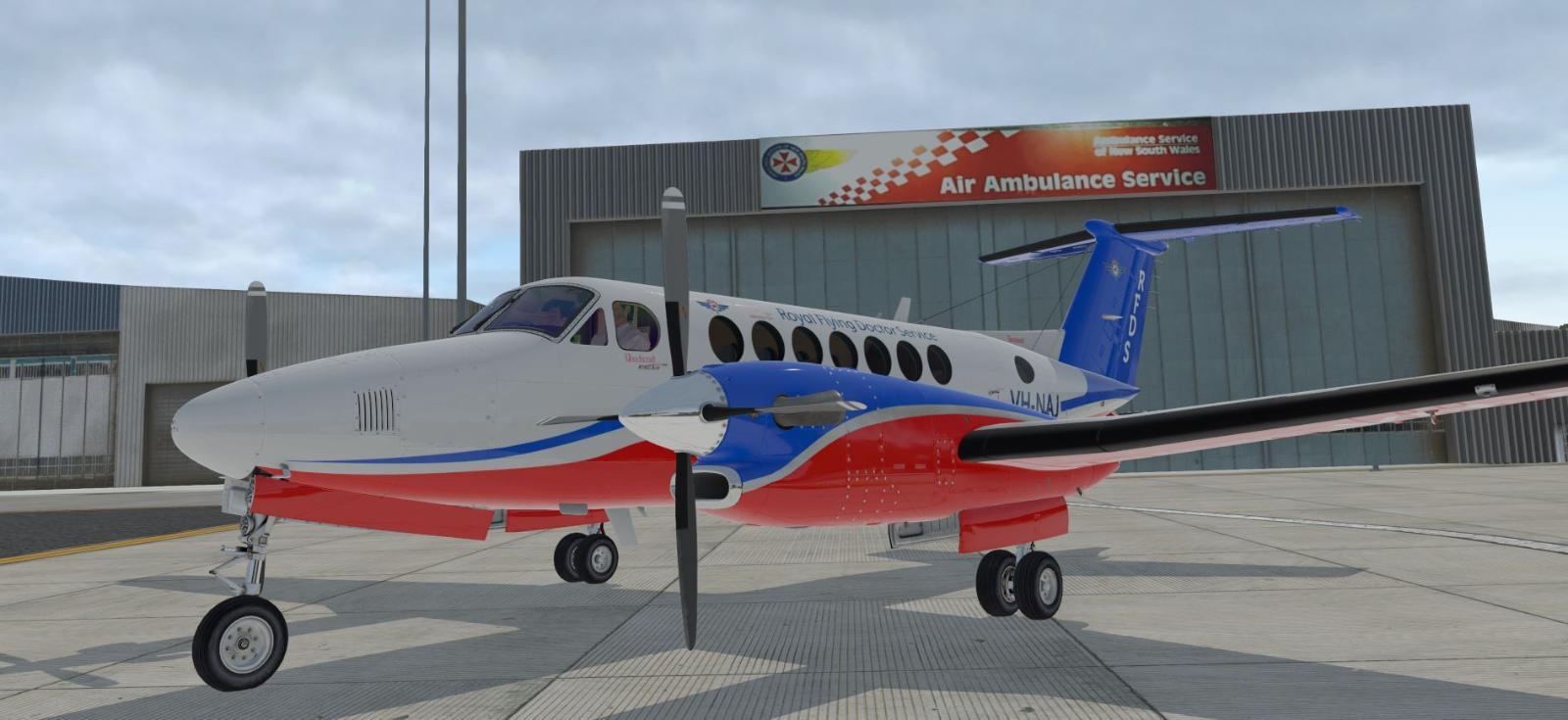 RFDS VH-NAJ (New Livery) | Airfoillabs B350 - Aircraft Skins - Liveries ...