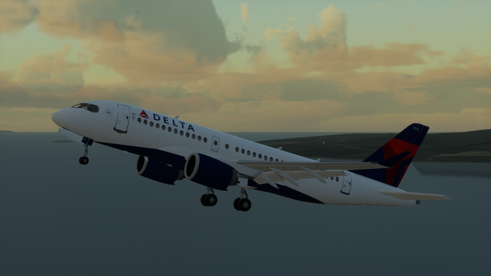 Delta A220 livery for Zombie Studios A220-100 - Aircraft Skins ...