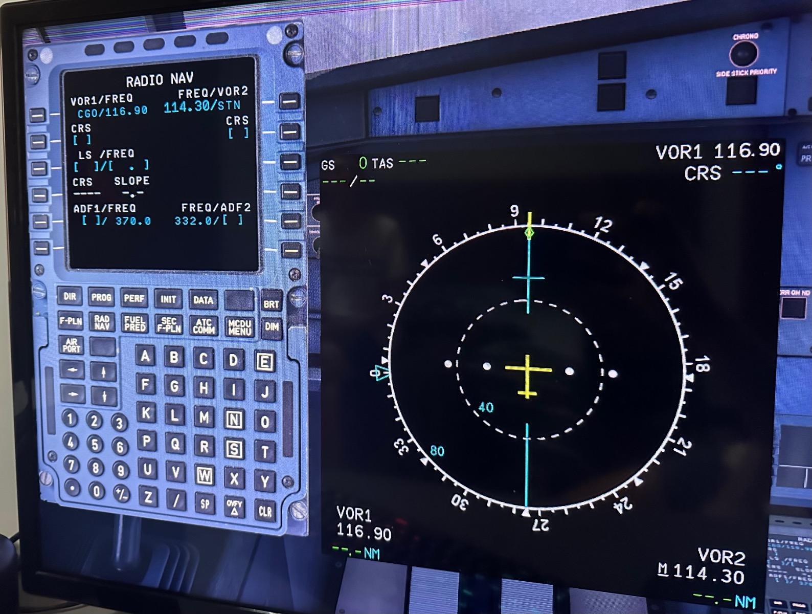 VOR / NDB needles and DME dont't appear on the ND a320. - Airbus A320 ...