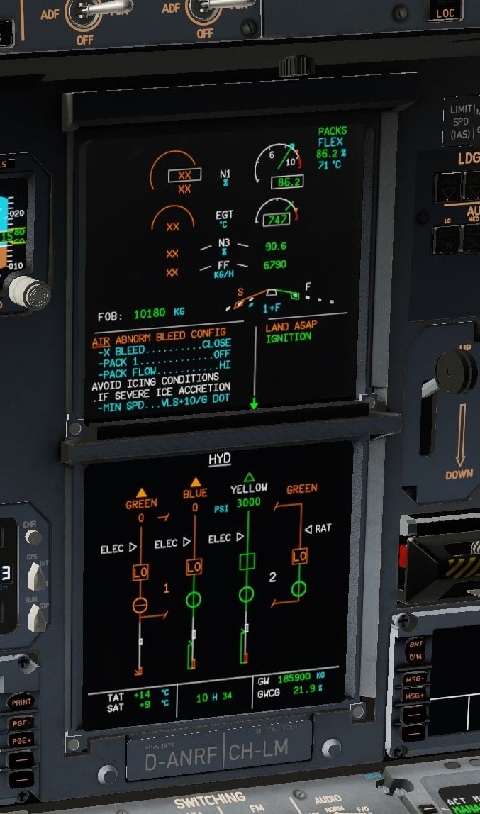 ENG1 damage + BLUE HYD - Airbus A330-900 - X-Plane.Org Forum