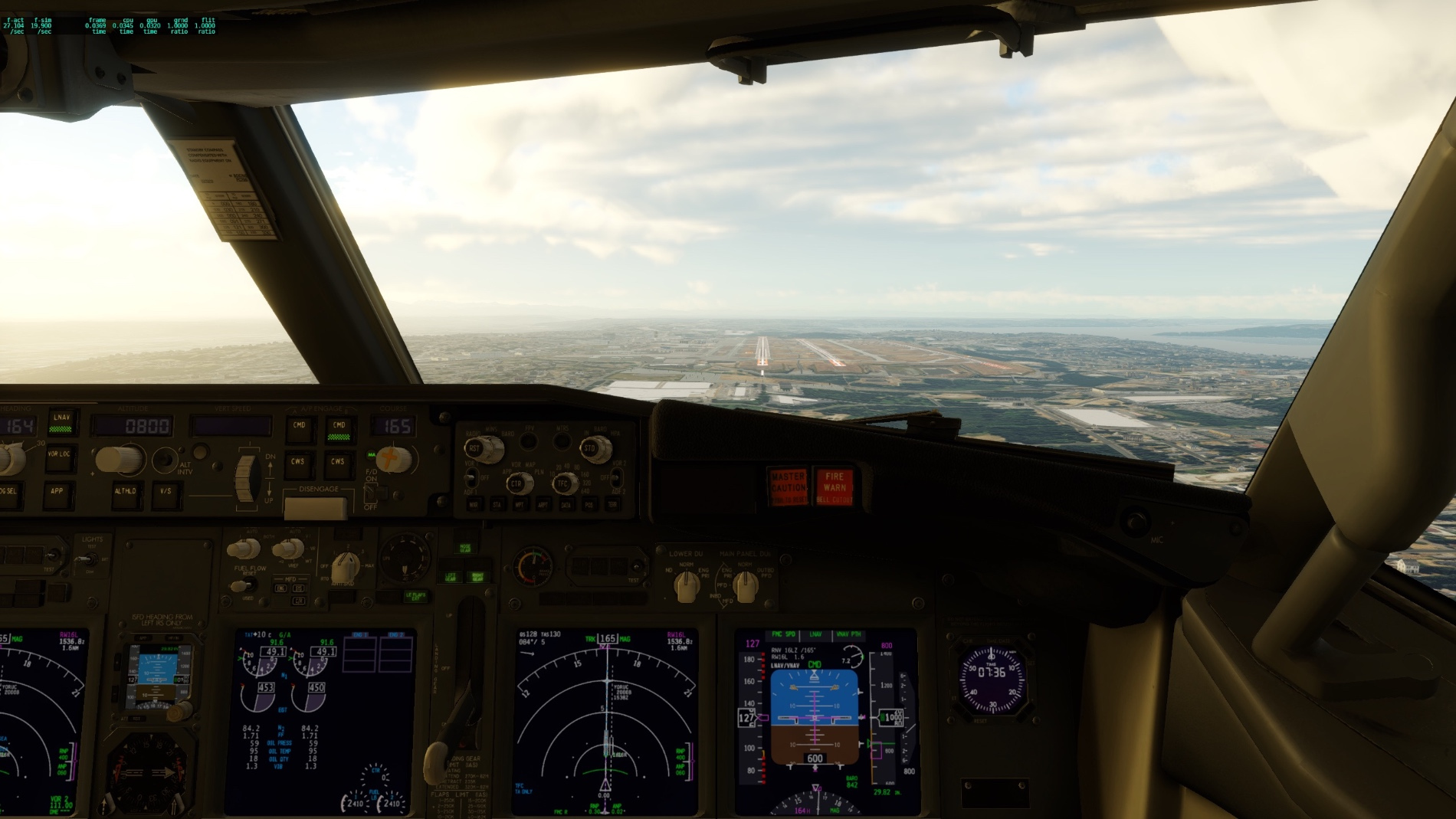 Slightly offset from runway flying RNAV (RNP) Z RWY 16L - Airbus A320 ...