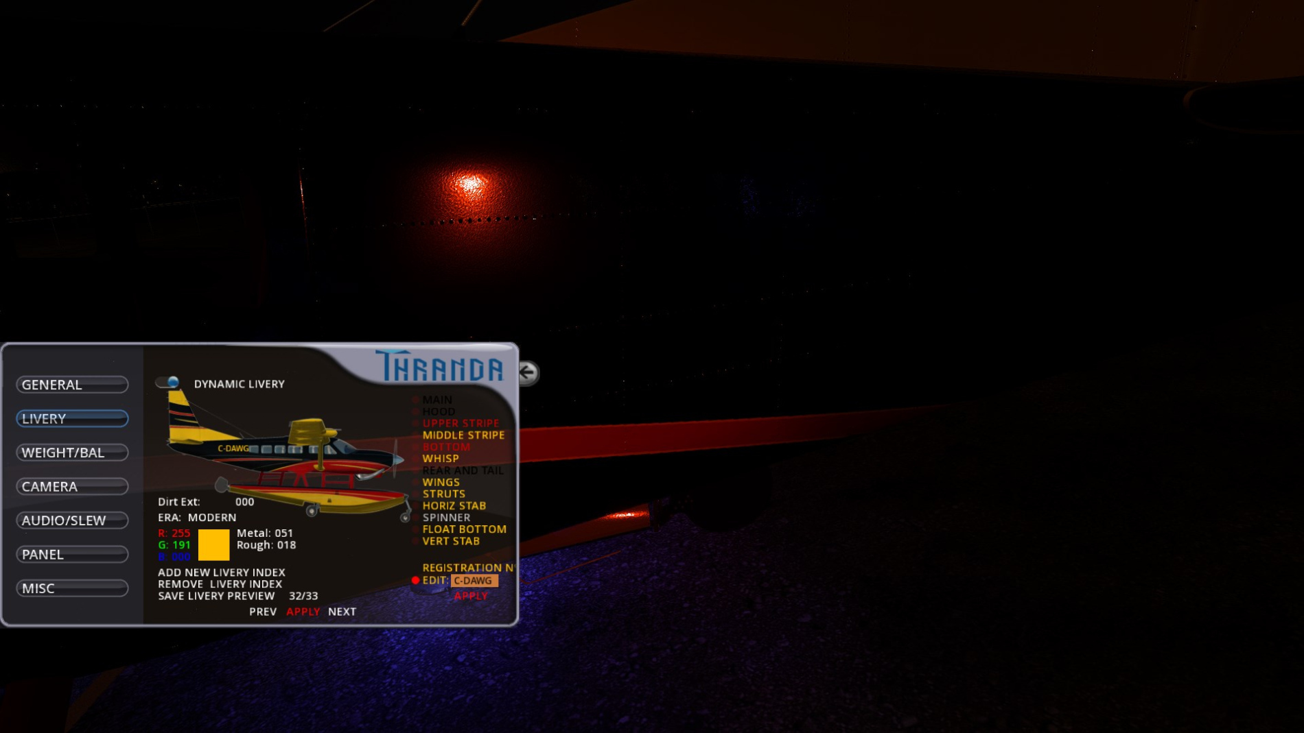 XP12 C208 Caravan ...Livery Configuration / Panel Configuration ...