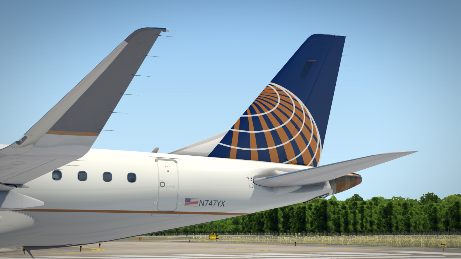 4K United E175 by Republic - Continental Gold Livery Pack - E-Jets ...