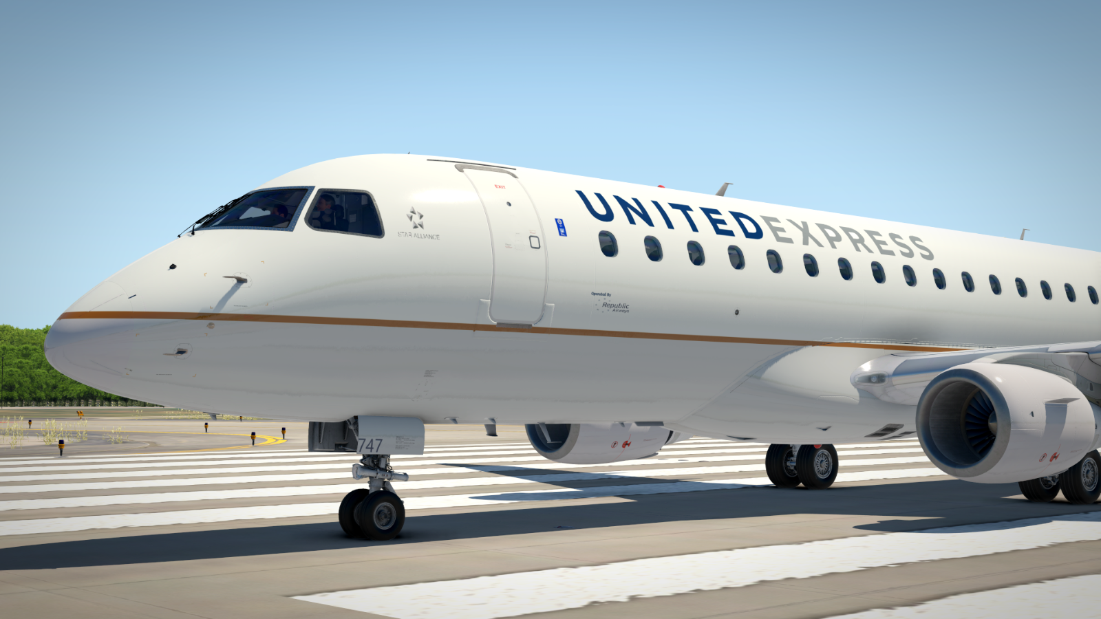 4K United E175 by Republic - Continental Gold Livery Pack - E-Jets ...