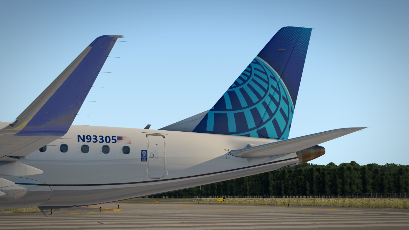 4K United E175 by Mesa Airlines - Evo Blue Livery Pack - E-Jets Family ...