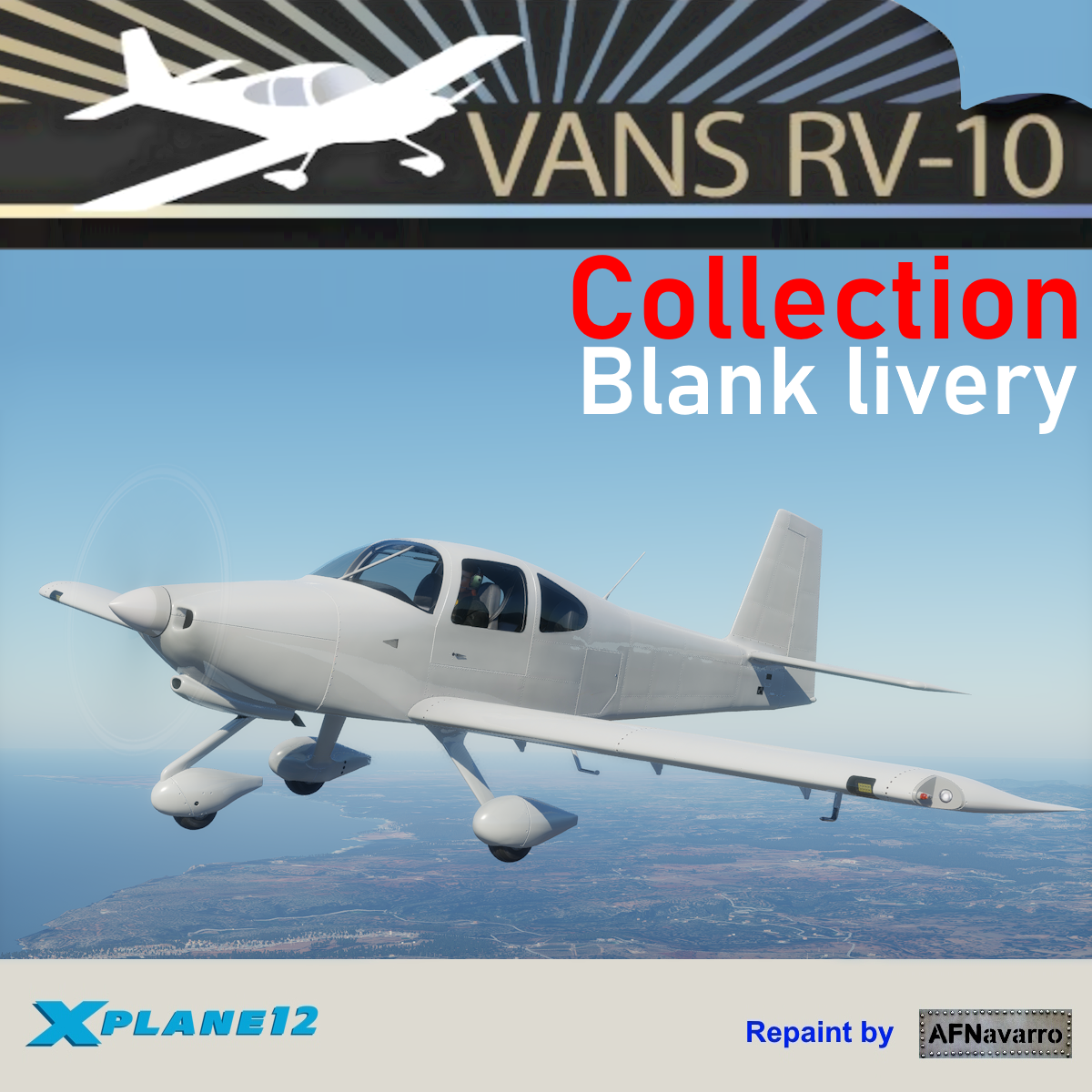 Livery "Blank" for default XP12 Van's Aircraft RV-10 by Laminar ...