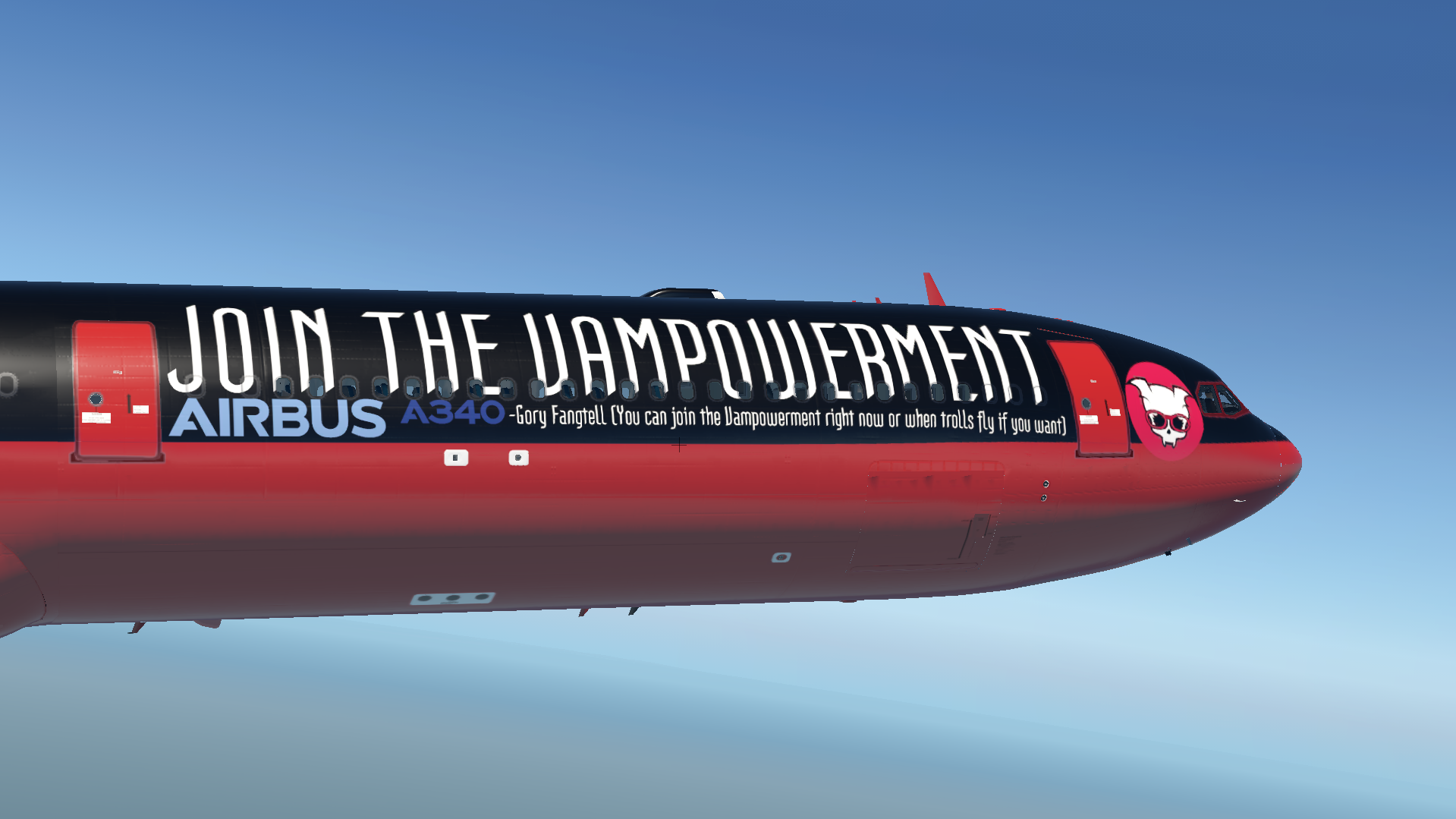 Gory Fangtell (Monster High) Airbus A340-600 fictional livery - Toliss ...