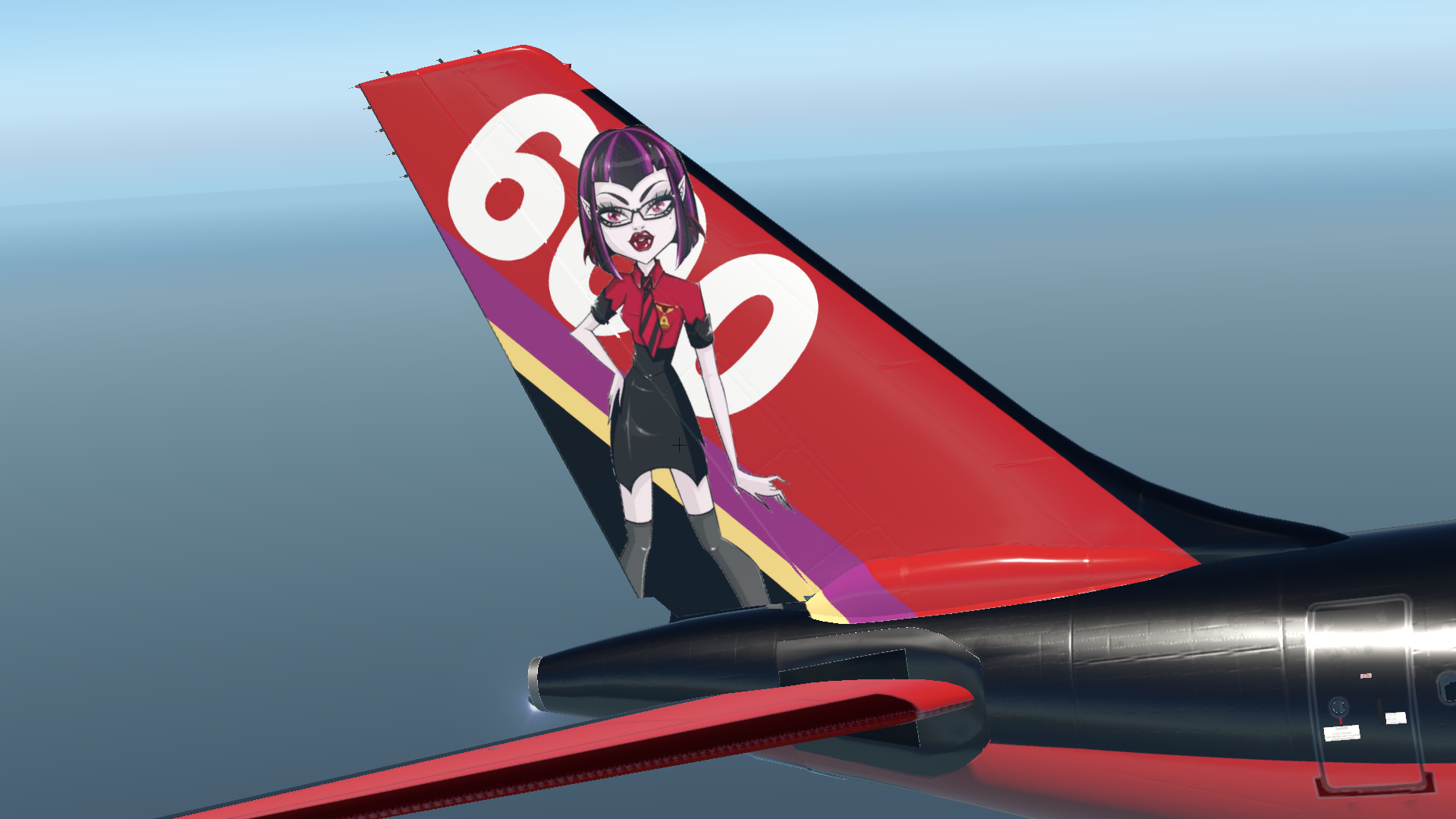 Gory Fangtell (Monster High) Airbus A340-600 fictional livery - Toliss ...