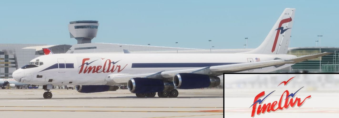 Fine Air Wilson DC-8-54F (N54FA) - Other Aircraft Livery - X-Plane.Org ...