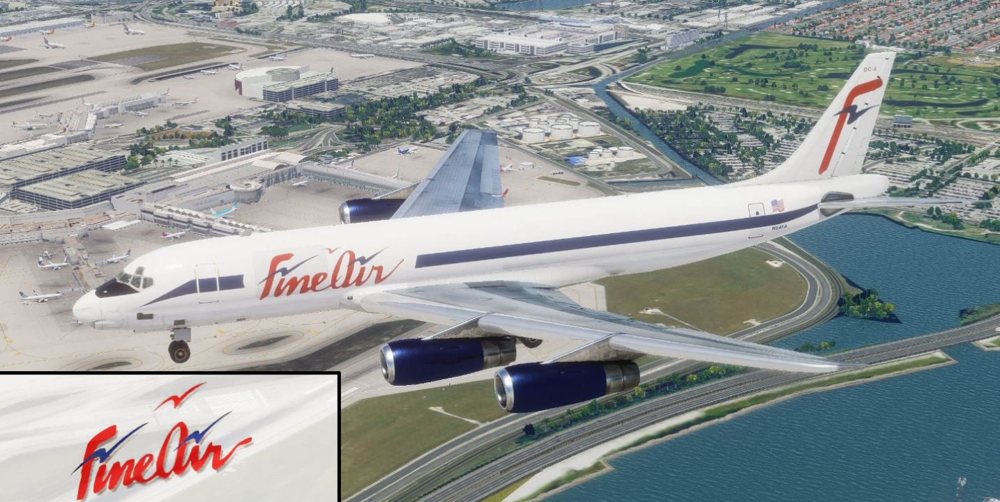 Fine Air Wilson DC-8-54F (N54FA) - Other Aircraft Livery - X-Plane.Org ...