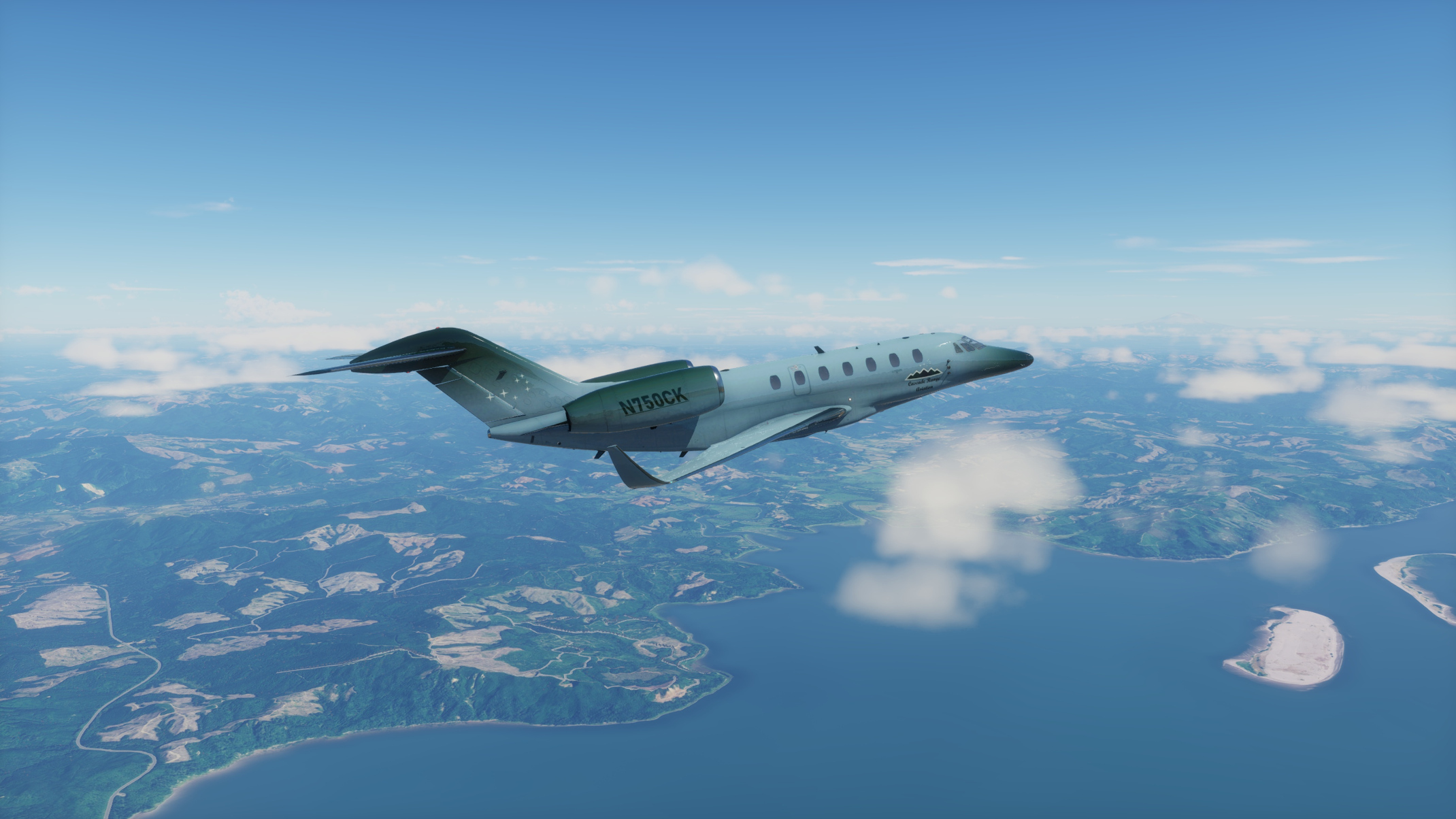 Default Cessna Citation X fictional Cascade 3 N750CK - Default X-Plane ...