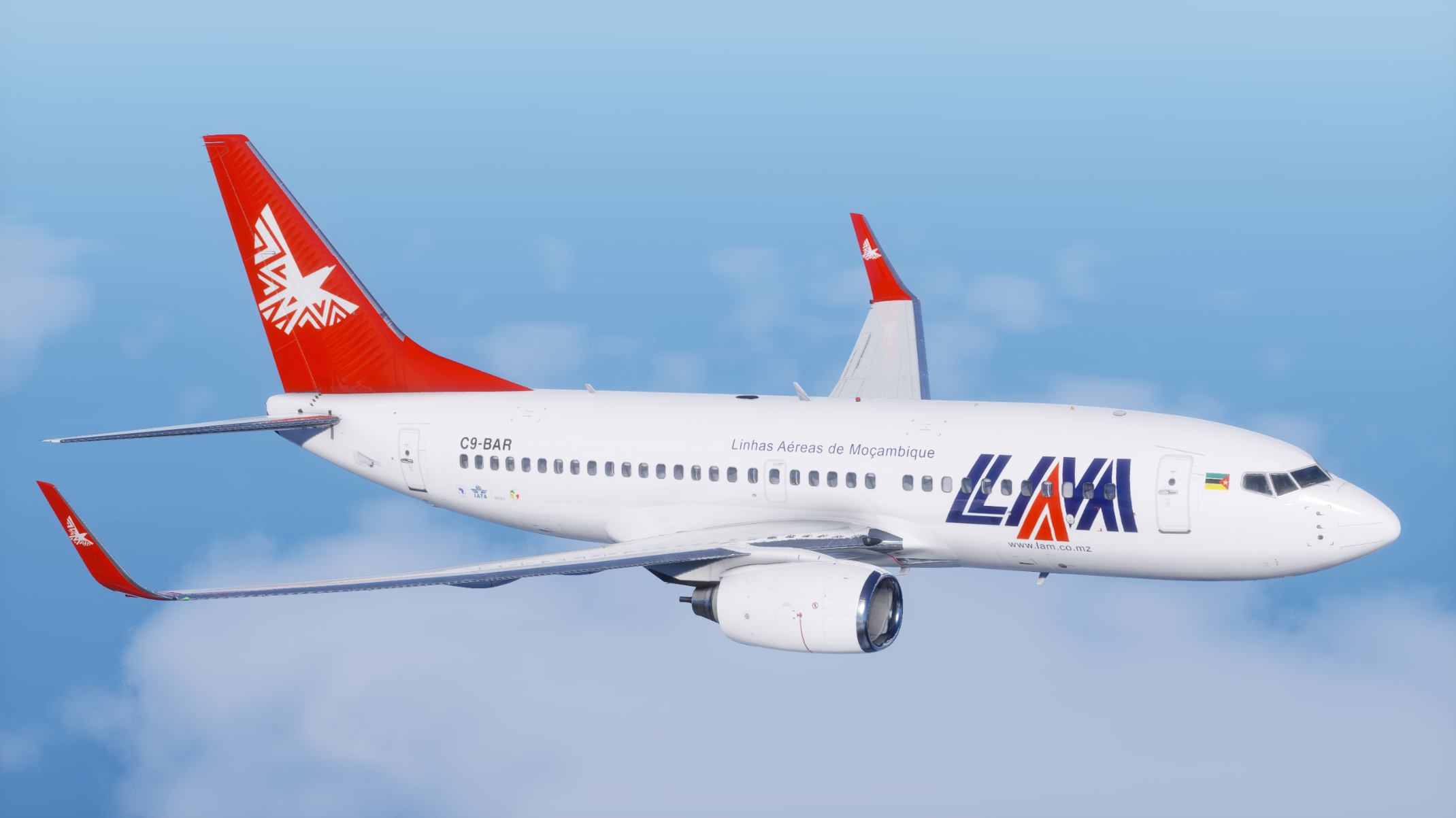 LAM Mozambique C9-BAR Level Up 737-700 8K and 4K - Other Aircraft ...