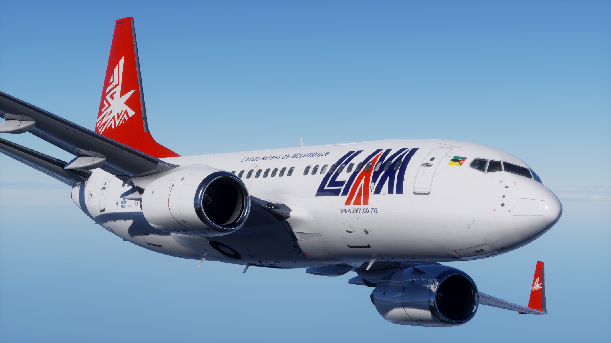 LAM Mozambique C9-BAR Level Up 737-700 8K and 4K - Other Aircraft ...