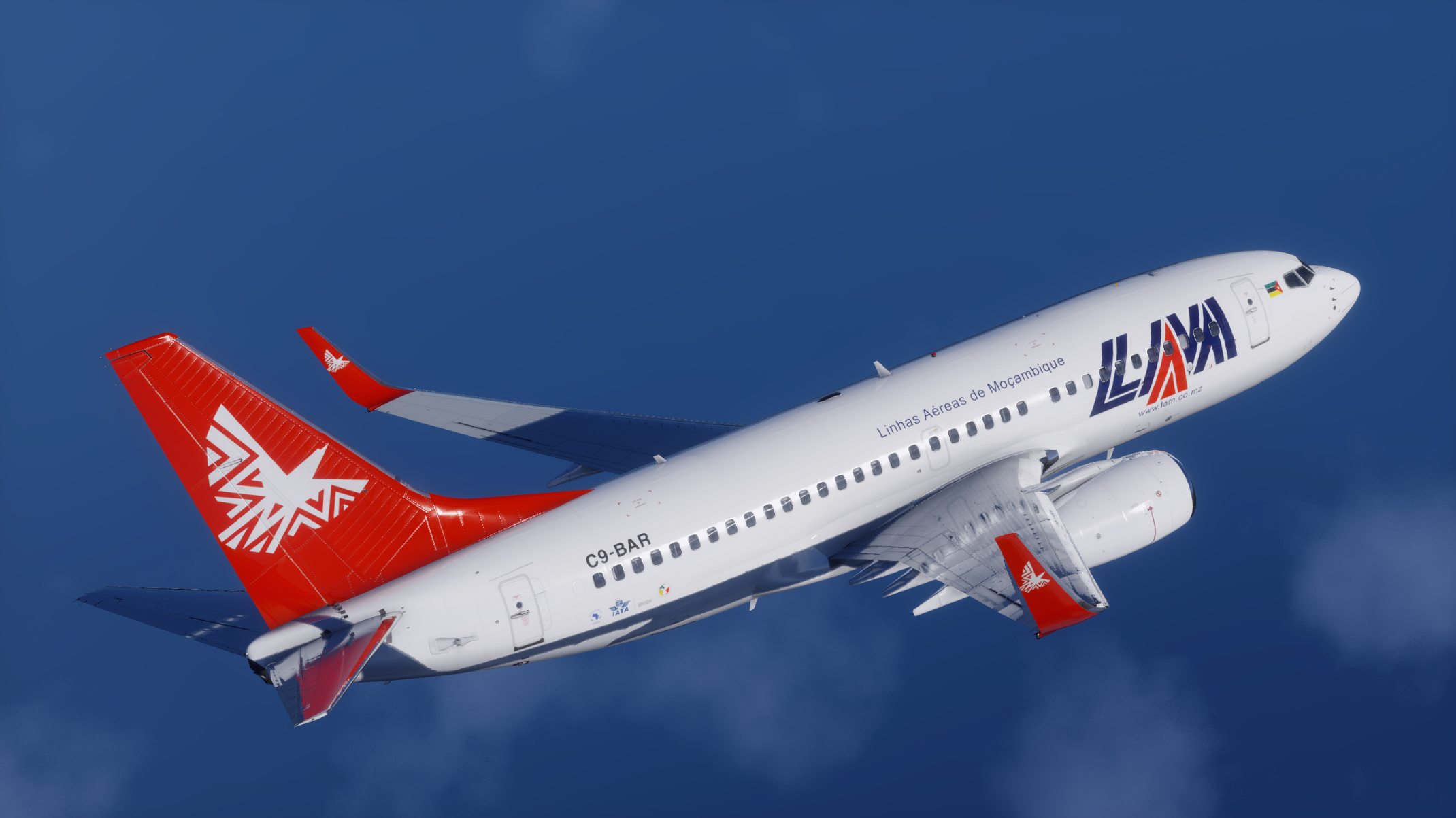 LAM Mozambique C9-BAR Level Up 737-700 8K and 4K - Other Aircraft ...