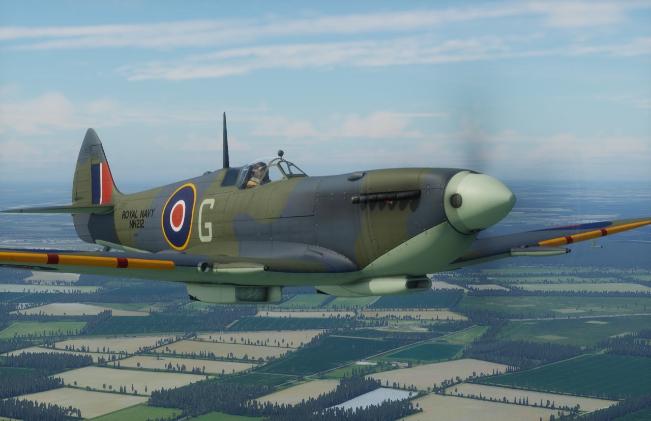 Fictional FAA livery for the FlyingIron Spitfire MkIX (based on Seafire ...