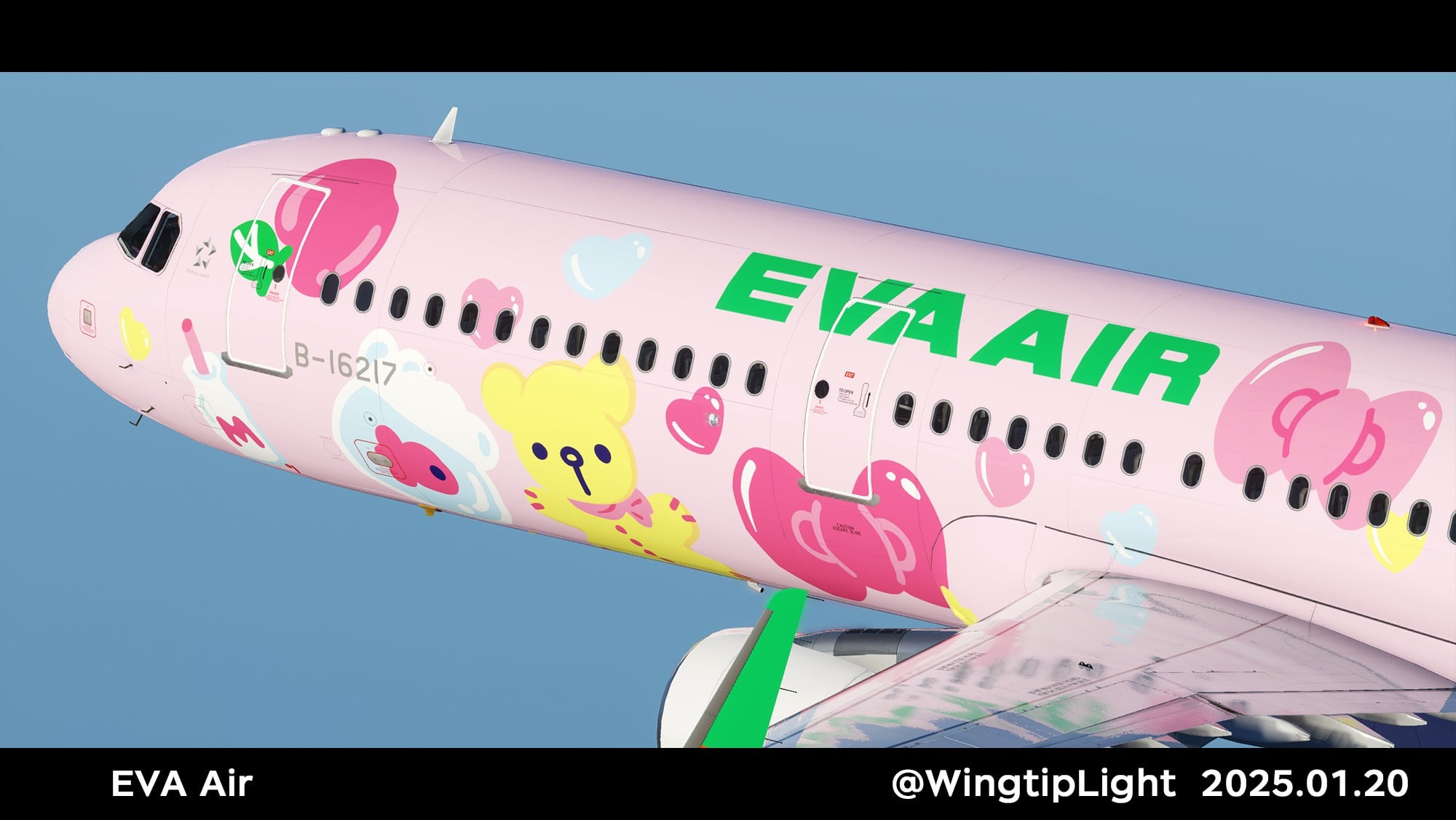 [4K&8K] ToLiss A321 ceo&neo EVA Air "Hello Kitty - Pinky Jet" B-16217 ...