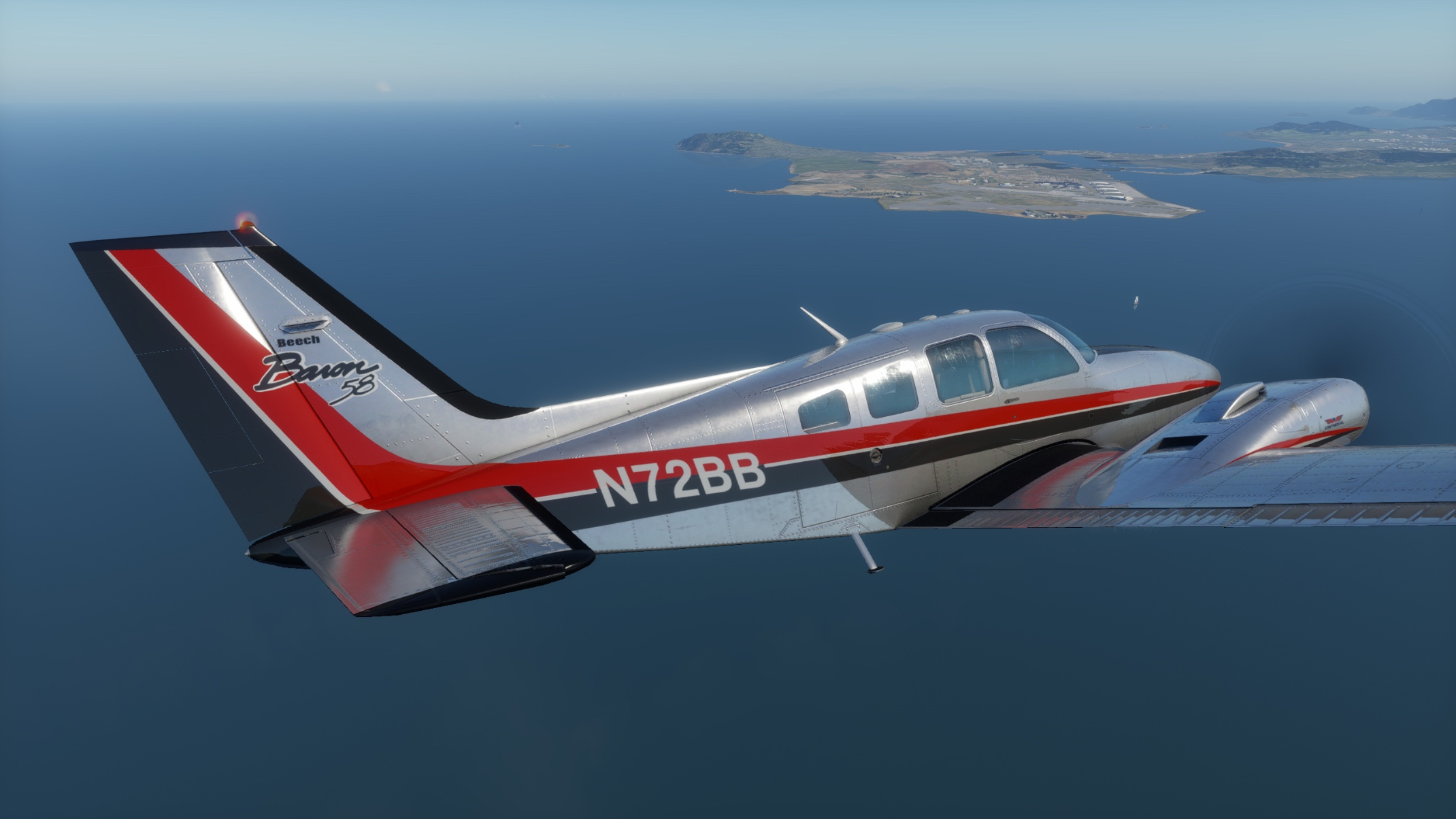 N72BB 4K Metallic Livery for Laminar B58 Baron v1.1 - Default X-Plane ...