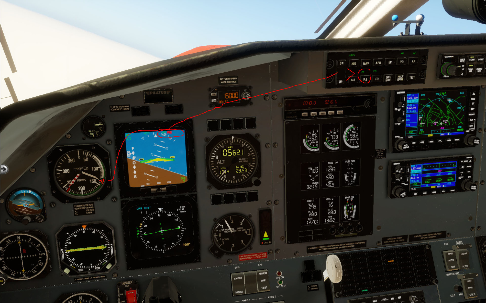 PC-12: IAS climb: traget speed indication - Thranda Pilatus PC-12 XP12 ...