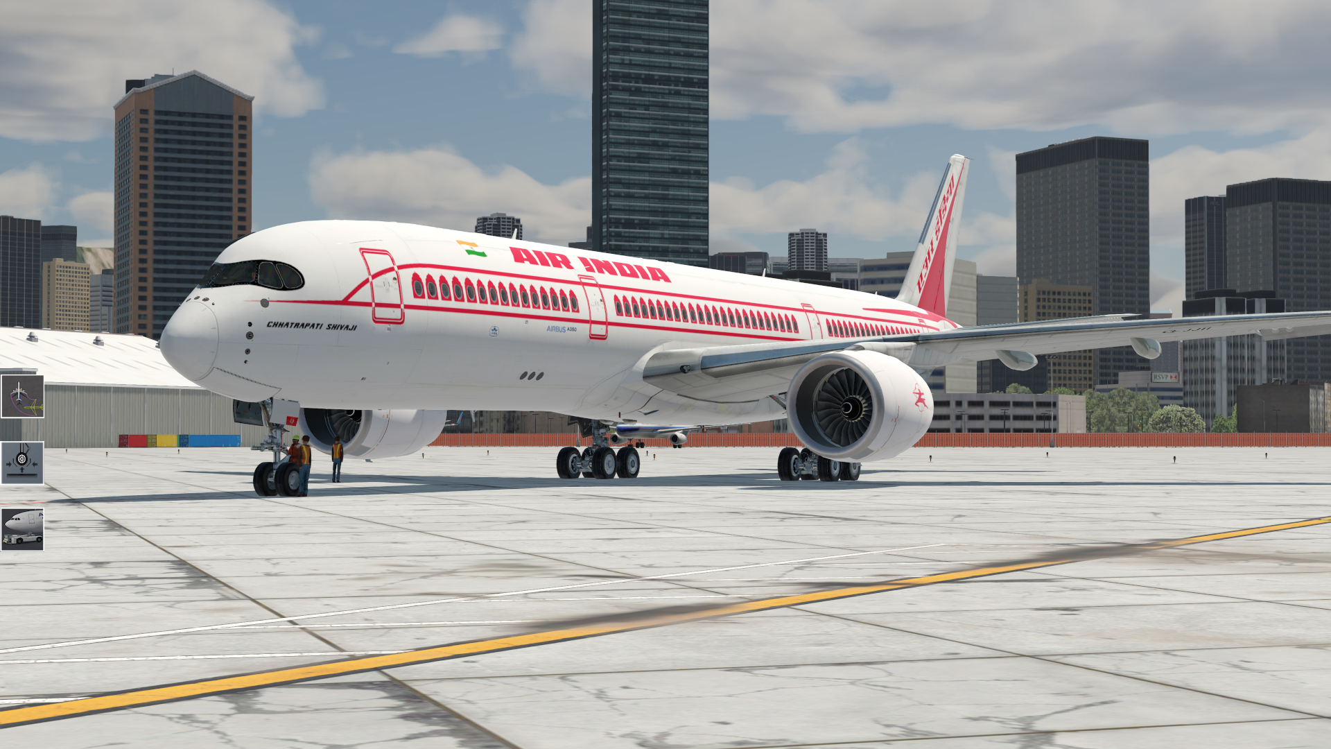 FlightFactor A350 - Air India retro livery - VT-VFJ "Chaatrapati ...