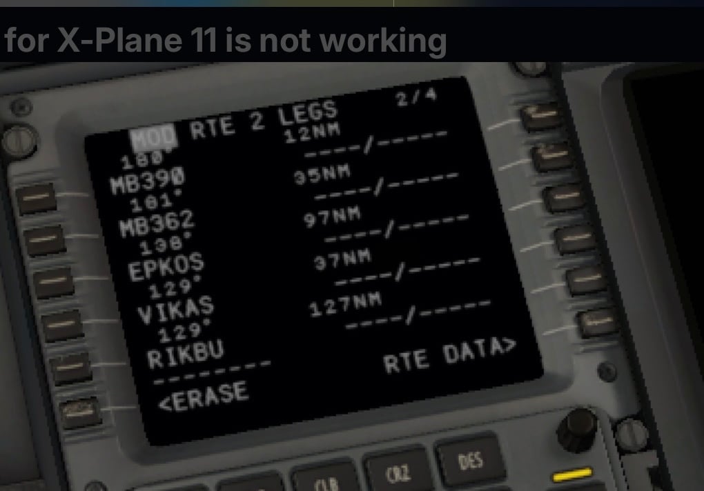Zibo 737 cdu loading up wrong fixes and waypoint from simbrief zibo 737 ...