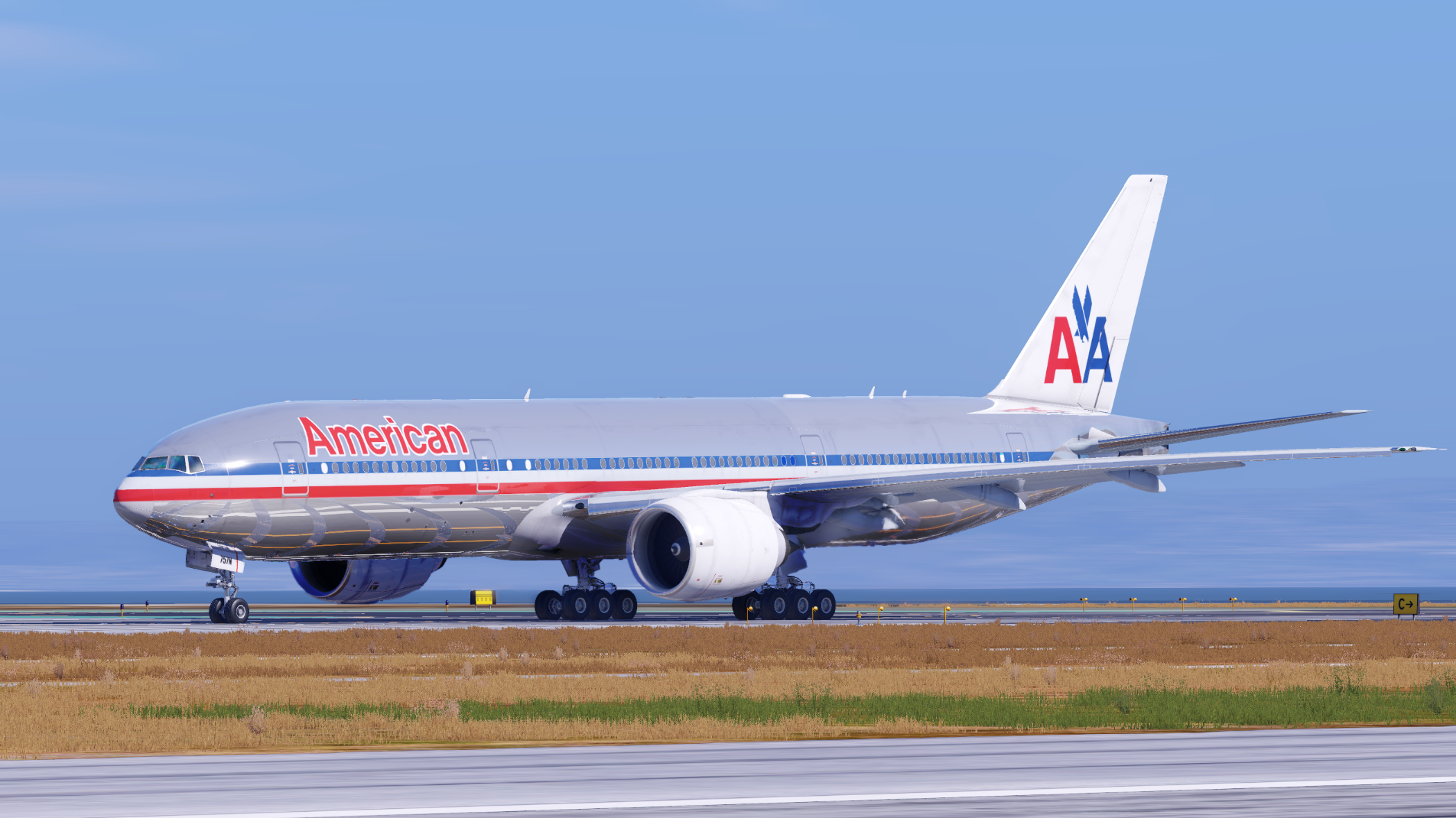 American Airlines N757AN - FF B777-200ER - FF 777 Ultimate - X-Plane ...