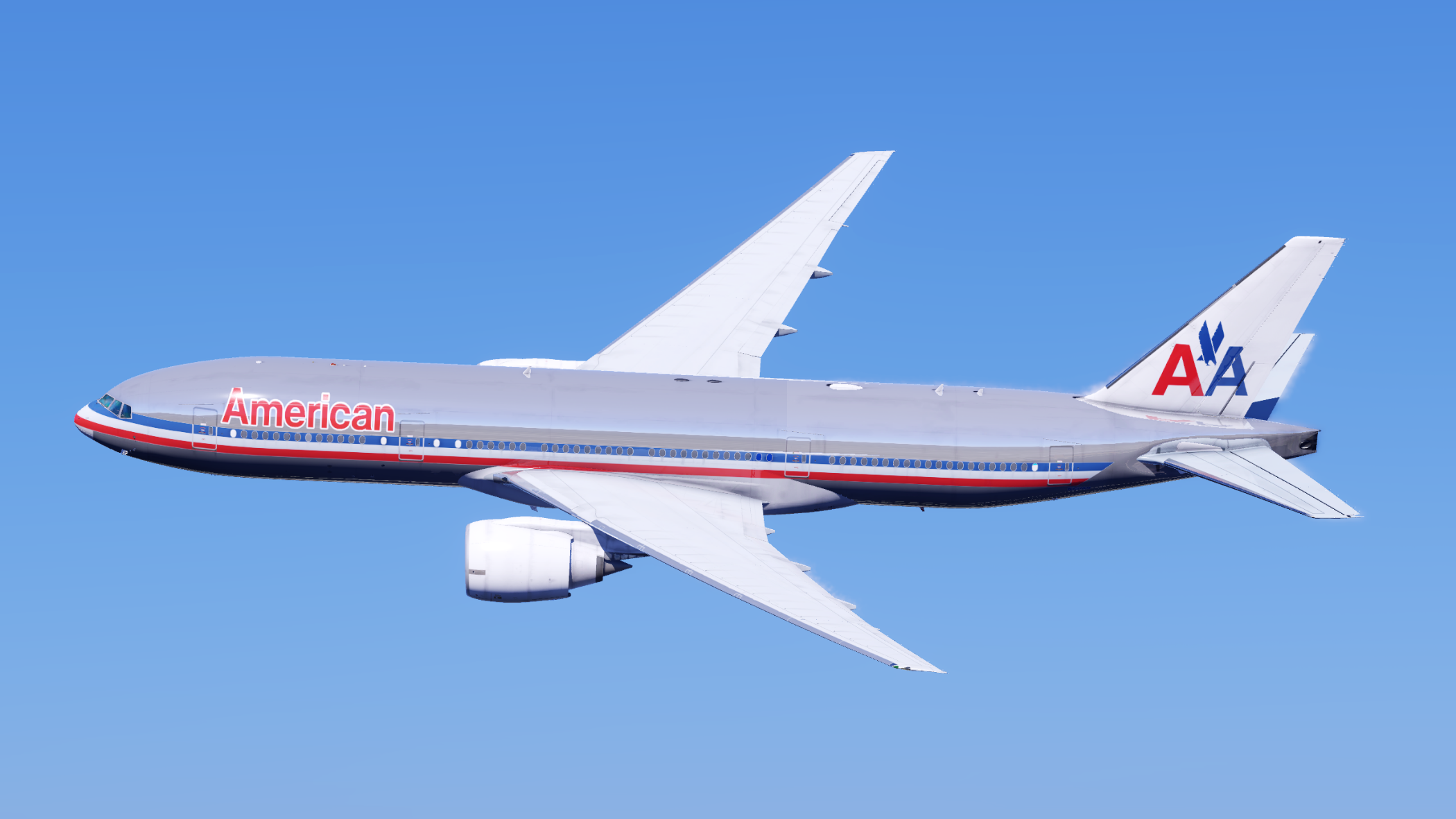 American Airlines N757AN - FF B777-200ER - FF 777 Ultimate - X-Plane ...
