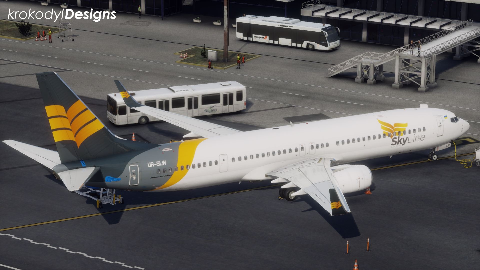 SkyLine Express UR-SLW | LevelUp 737-900XER - Other Aircraft Livery - X ...